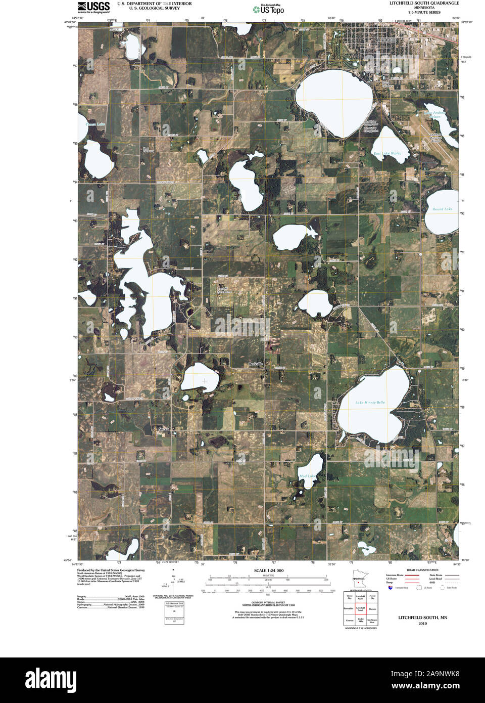 Map of litchfield minnesota hi-res stock photography and images - Alamy