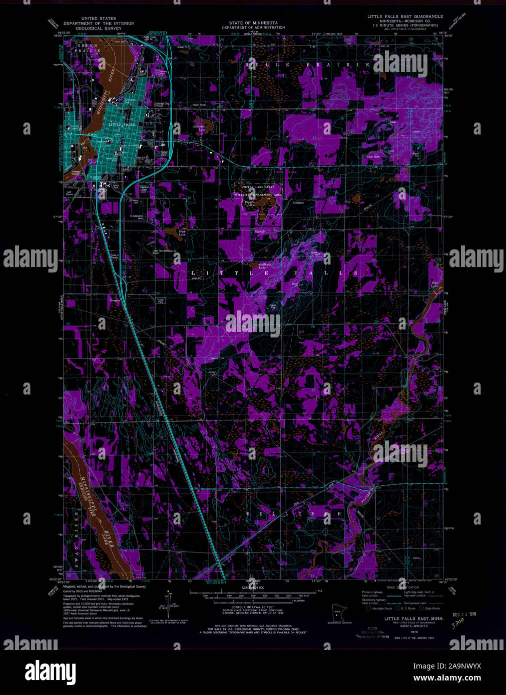 Map of little falls hi-res stock photography and images - Alamy