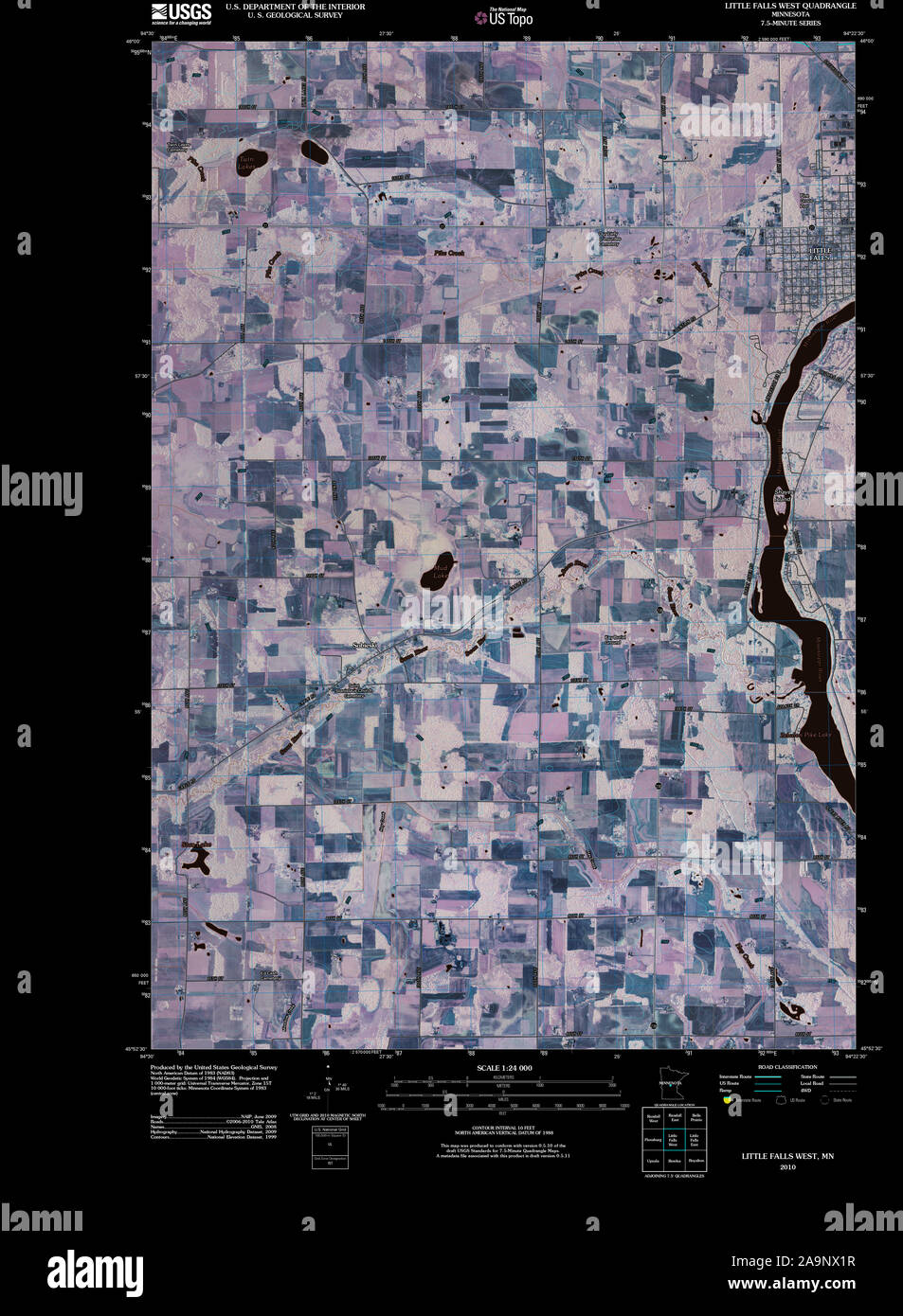 Little falls minnesota map hi-res stock photography and images - Alamy