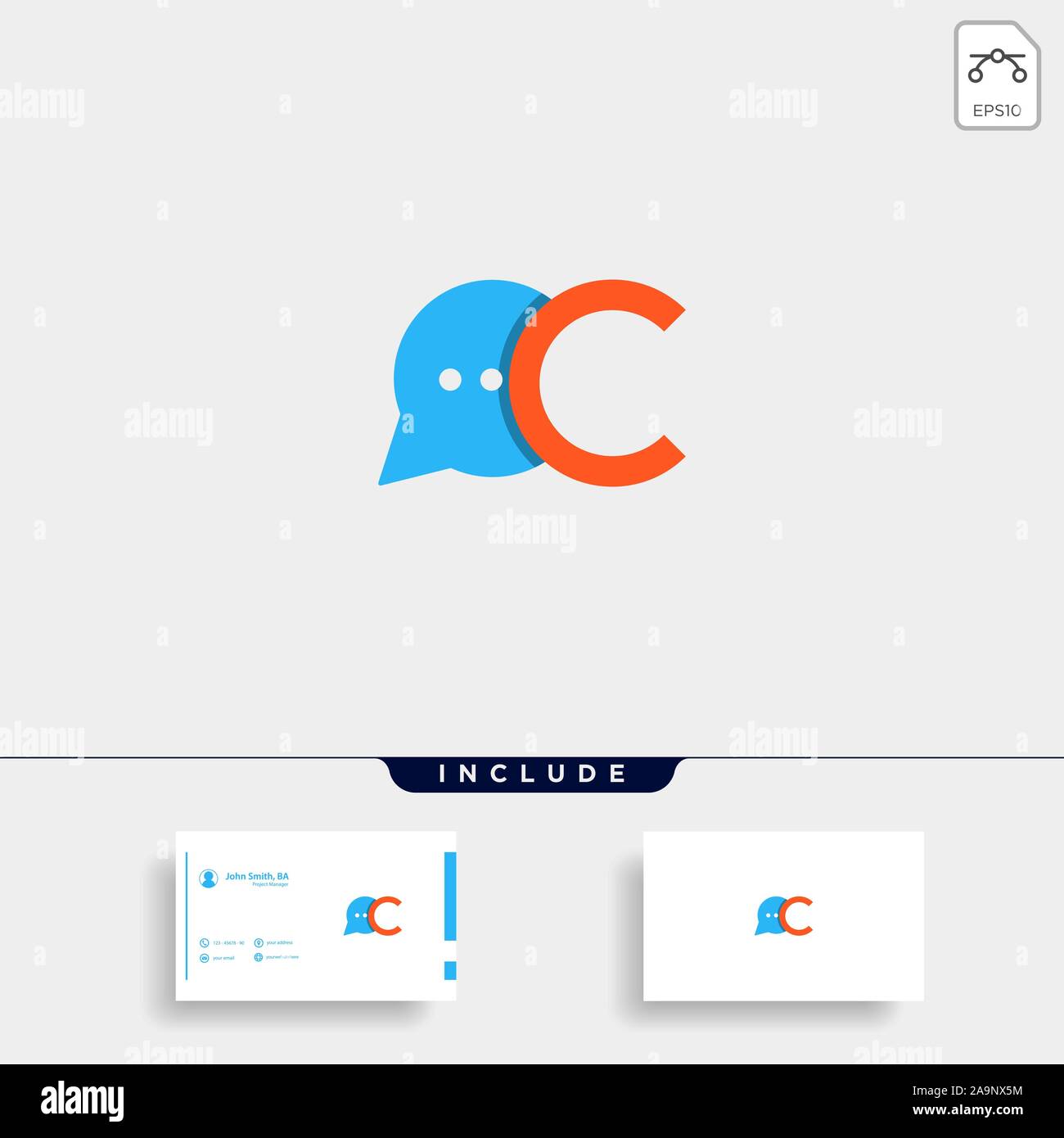 Letter c chat logo hi-res stock photography and images - Alamy