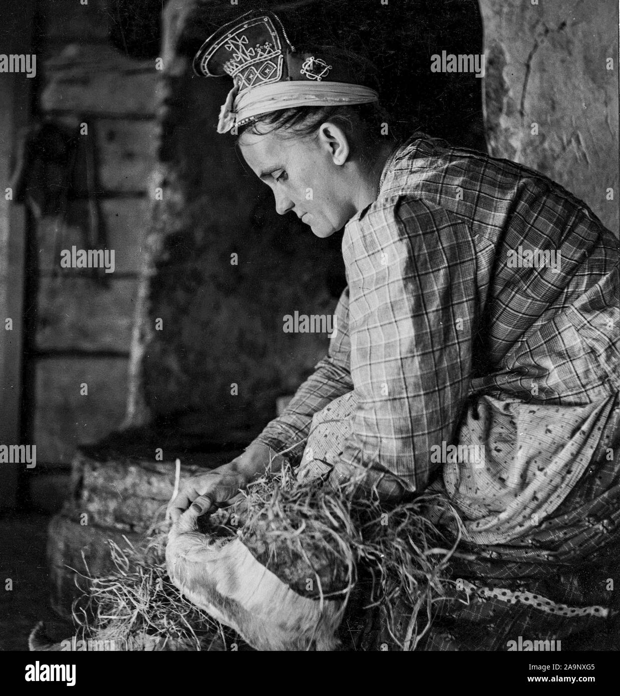 Finland History - ca. 1938 - Winter village. Every morning Skolt Sami ...