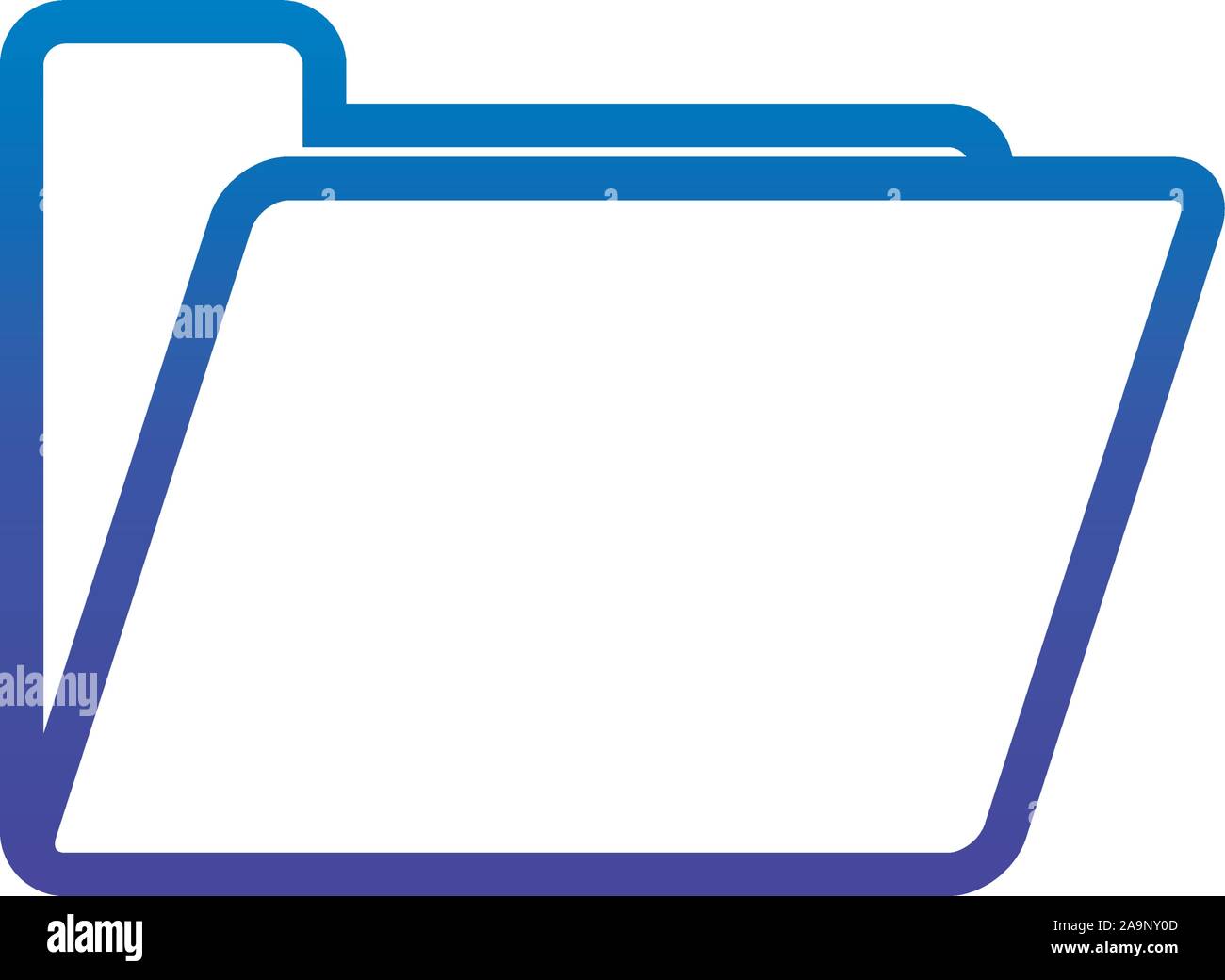 folder file office line gradient design vector illustration Stock ...