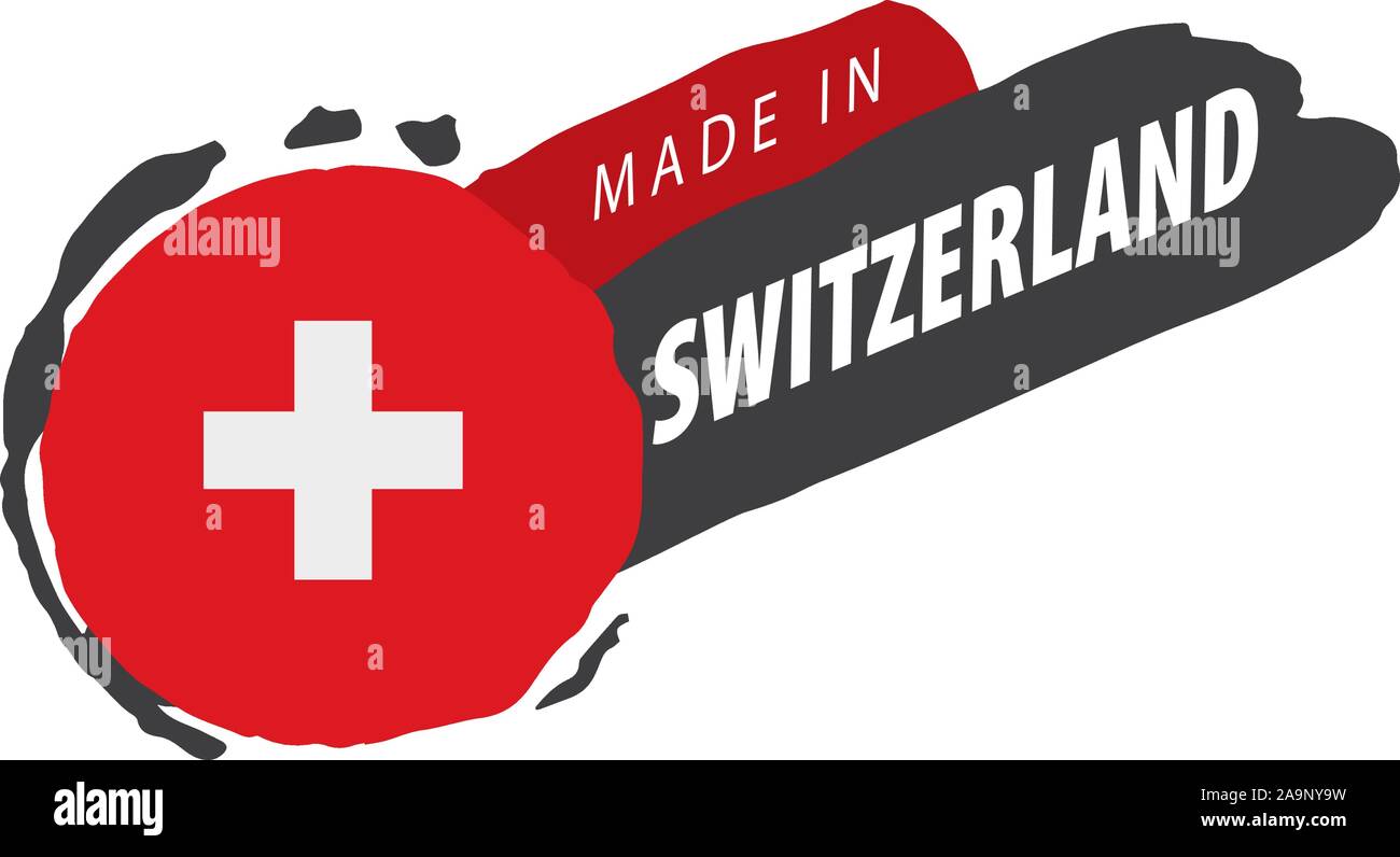 Switzerland flag, vector illustration on a white background Stock ...