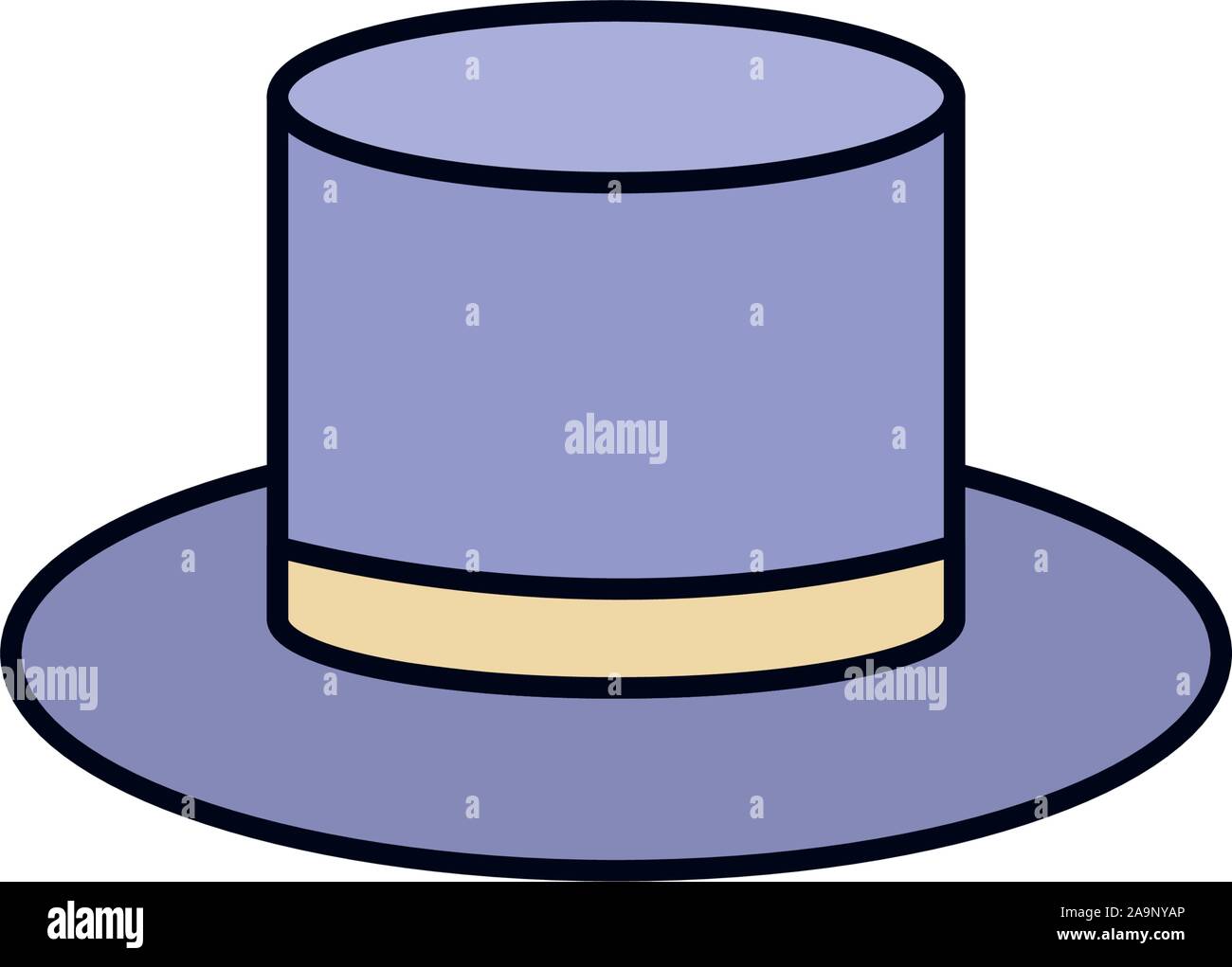 hat celebration party line fill design vector illustration Stock Vector ...