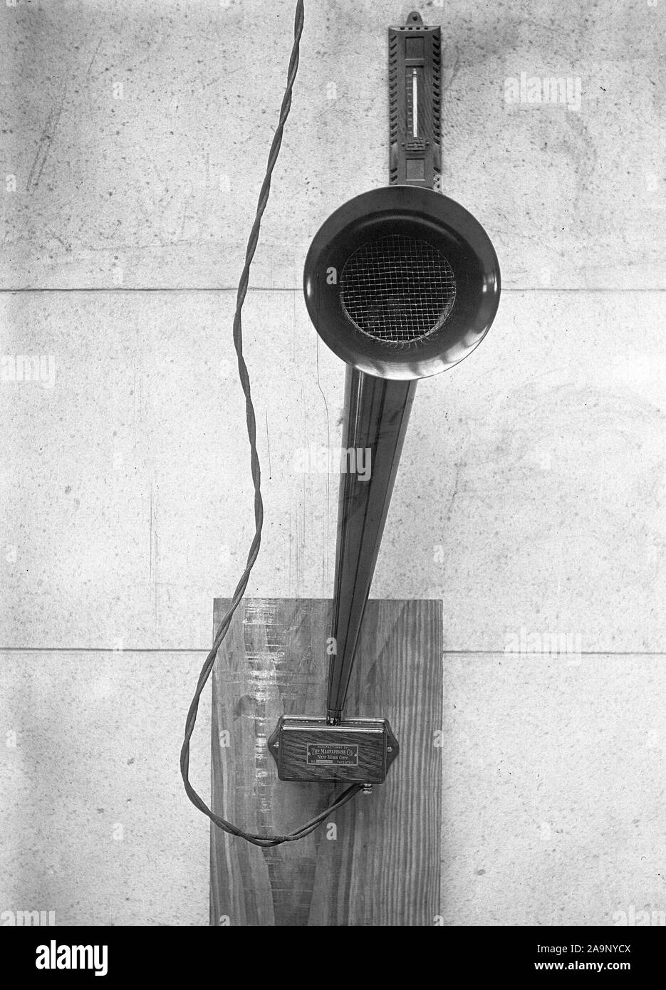 Early 1900s technology - Outdoor speaker system ca. 1910-1917 Stock ...