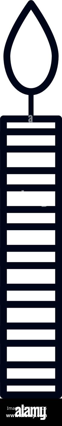 candle celebration party line design icon vector illustration Stock ...