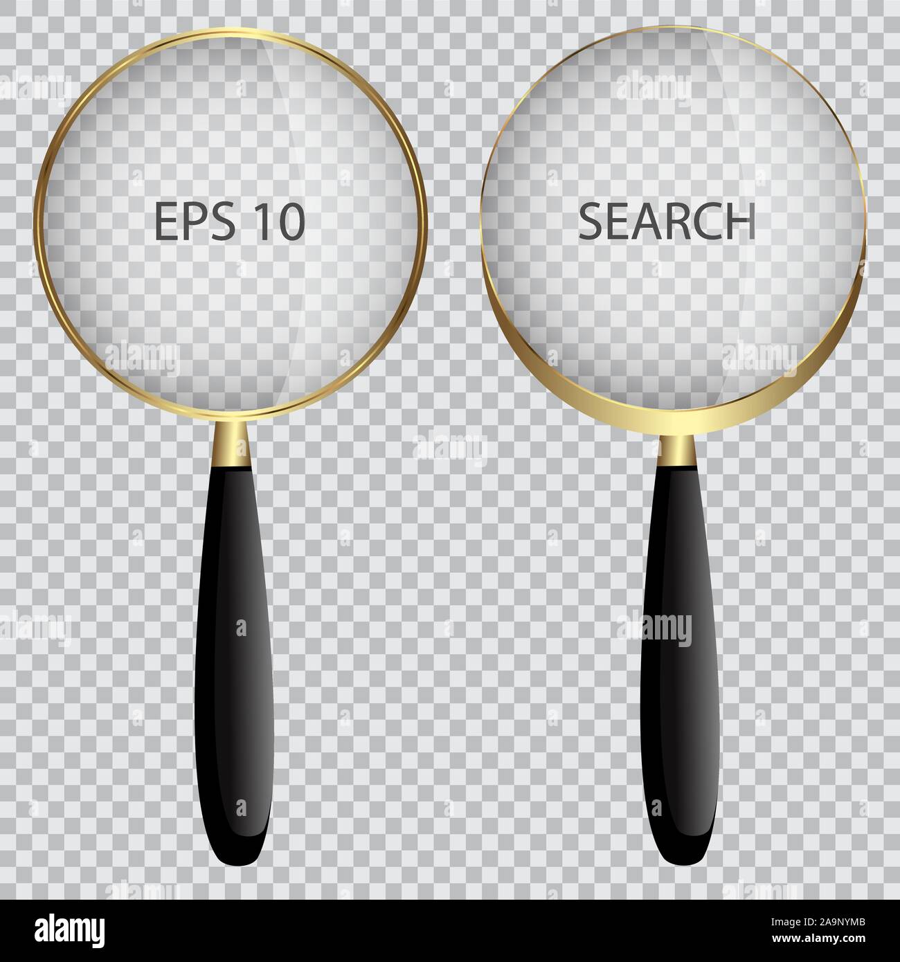 Realistic magnifier. isolated vector illustration Stock Vector Image ...