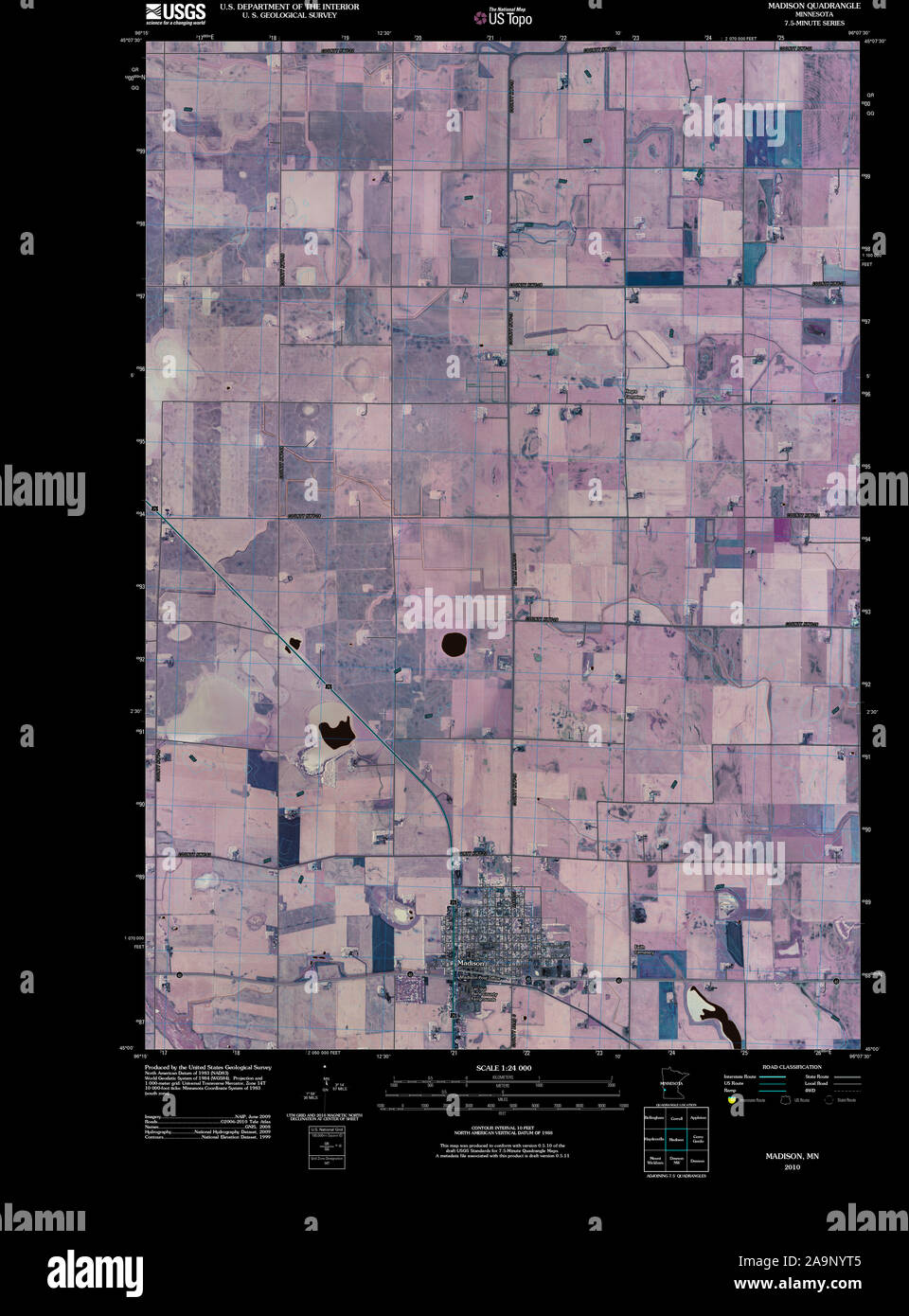 Map of madison minnesota hi-res stock photography and images - Alamy