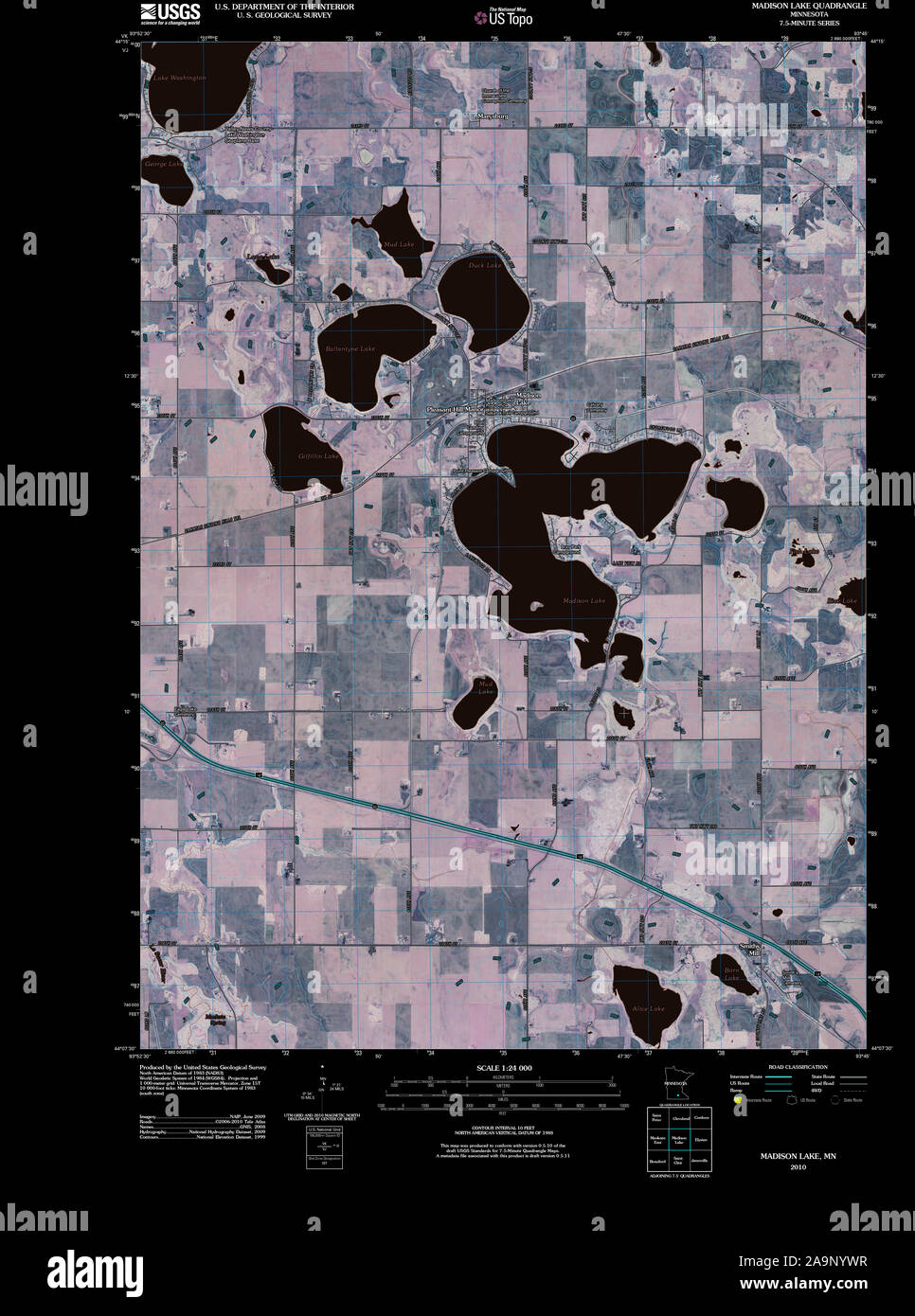 Map of madison minnesota hi-res stock photography and images - Alamy