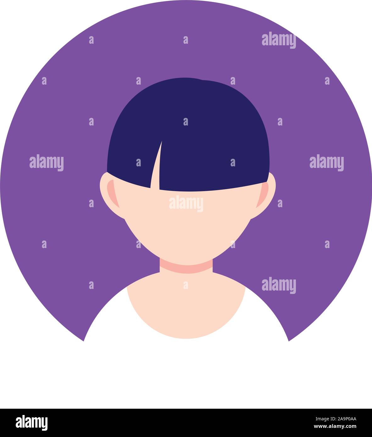 young guy avatar , person flat design icon vector illustration Stock ...