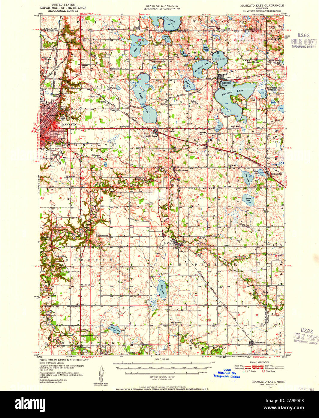 Map of mankato minnesota hi-res stock photography and images - Alamy