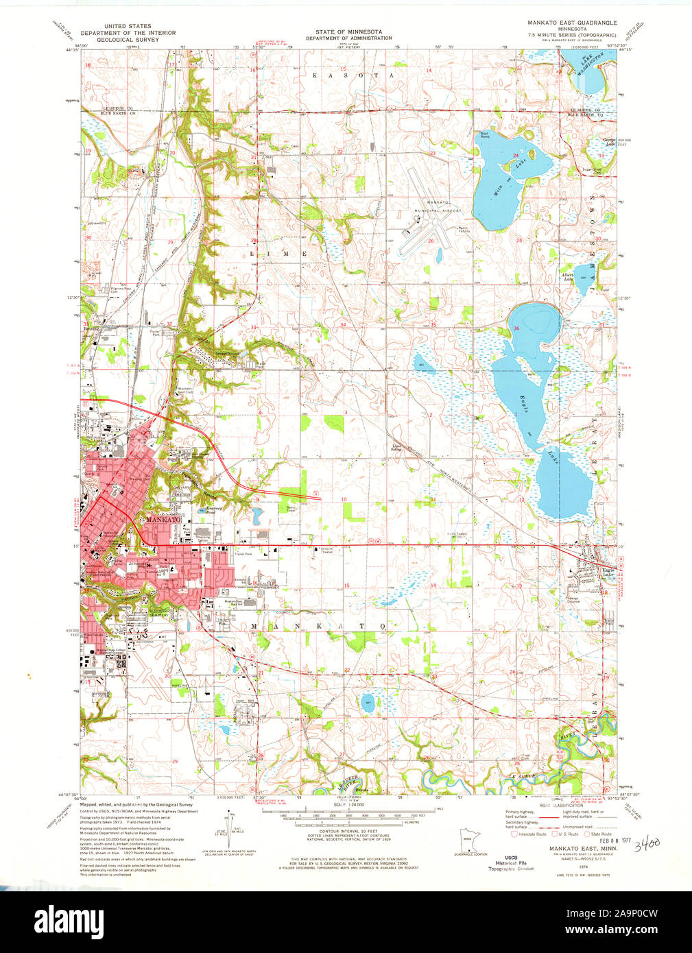 Map of mankato hi-res stock photography and images - Alamy