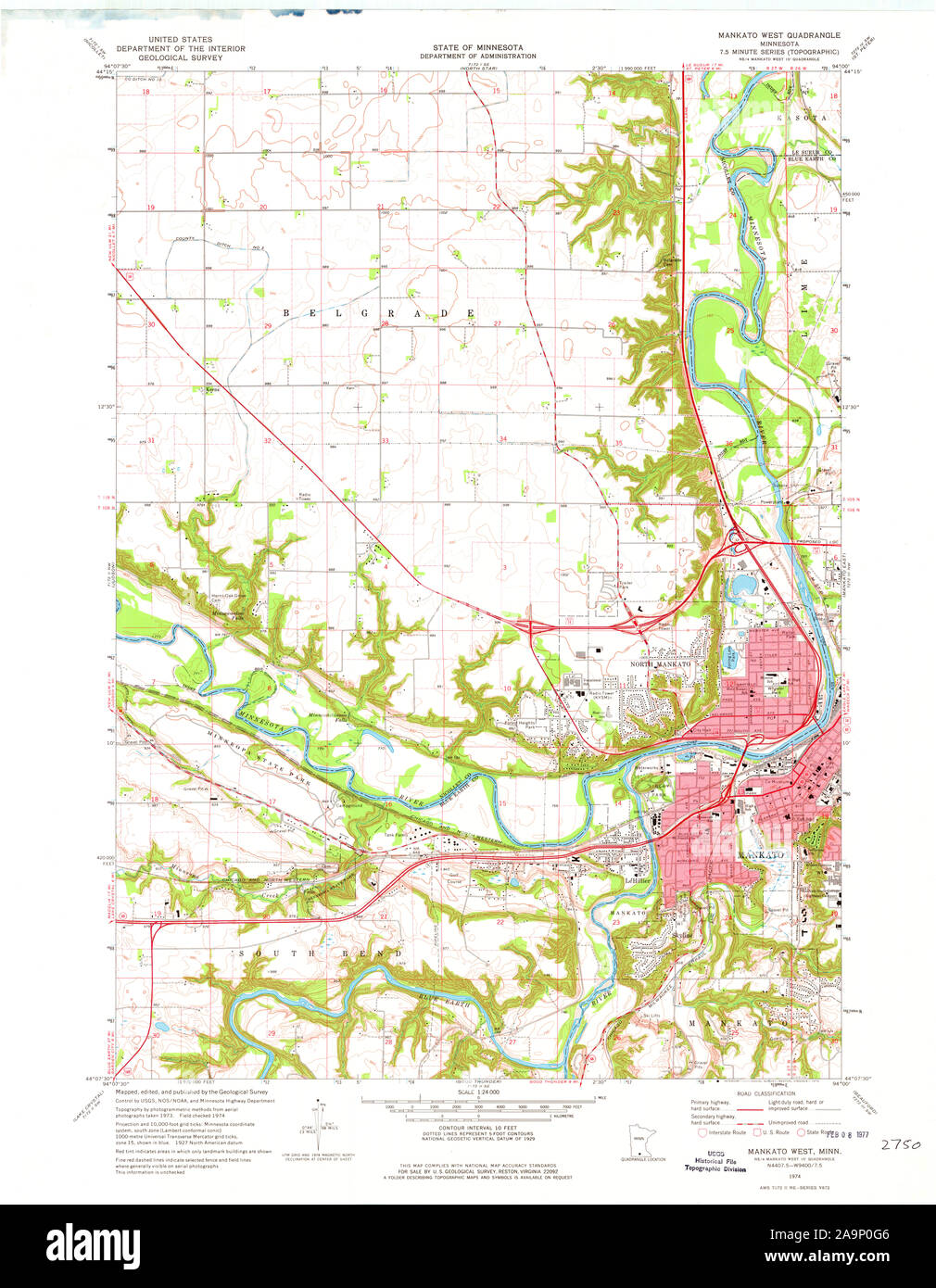Mankato map Cut Out Stock Images & Pictures - Alamy