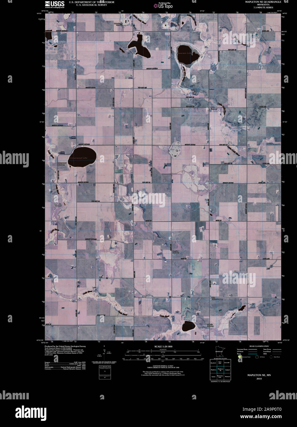 Map of mapleton minnesota hi-res stock photography and images - Alamy