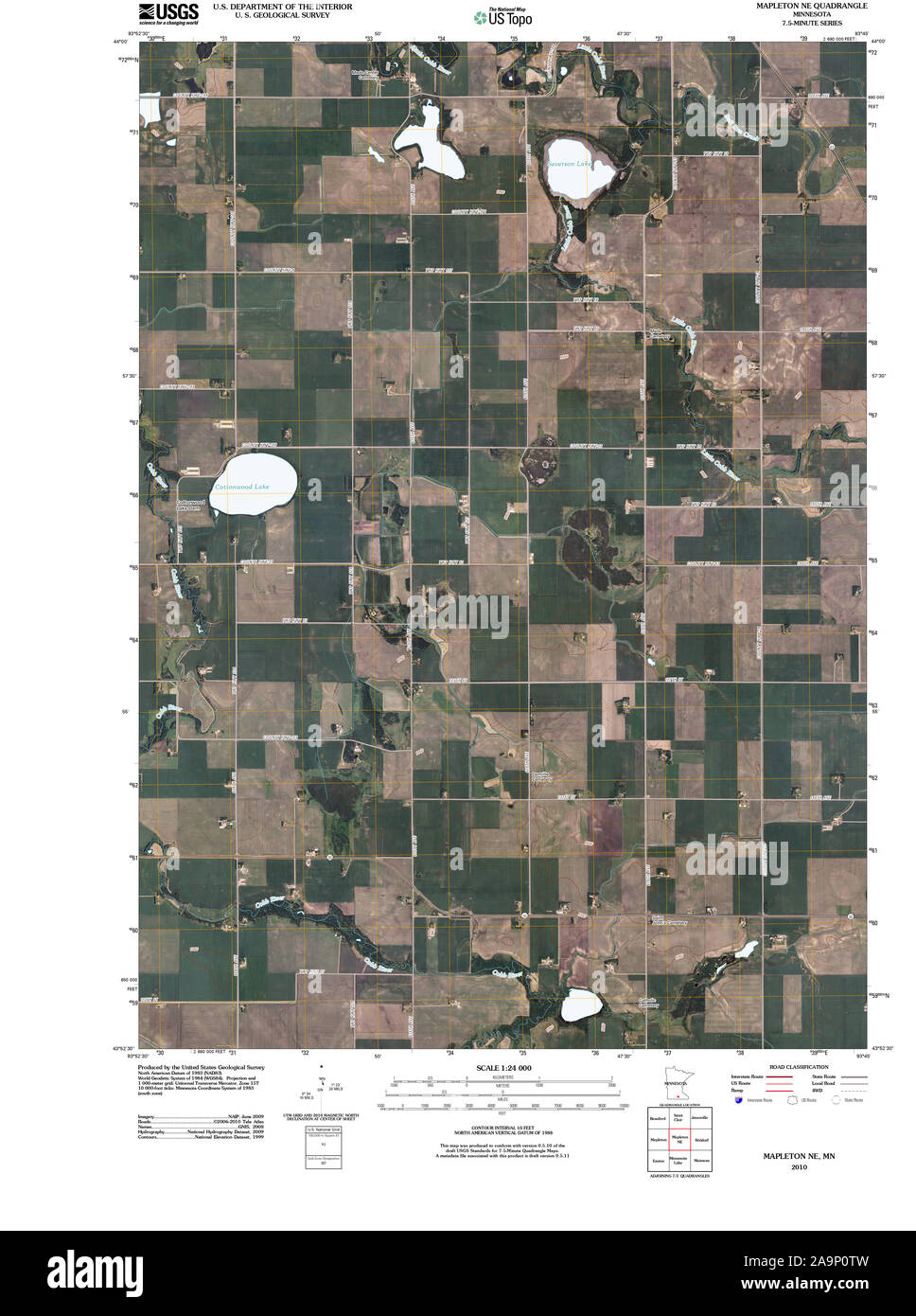 Map of mapleton minnesota hi-res stock photography and images - Alamy