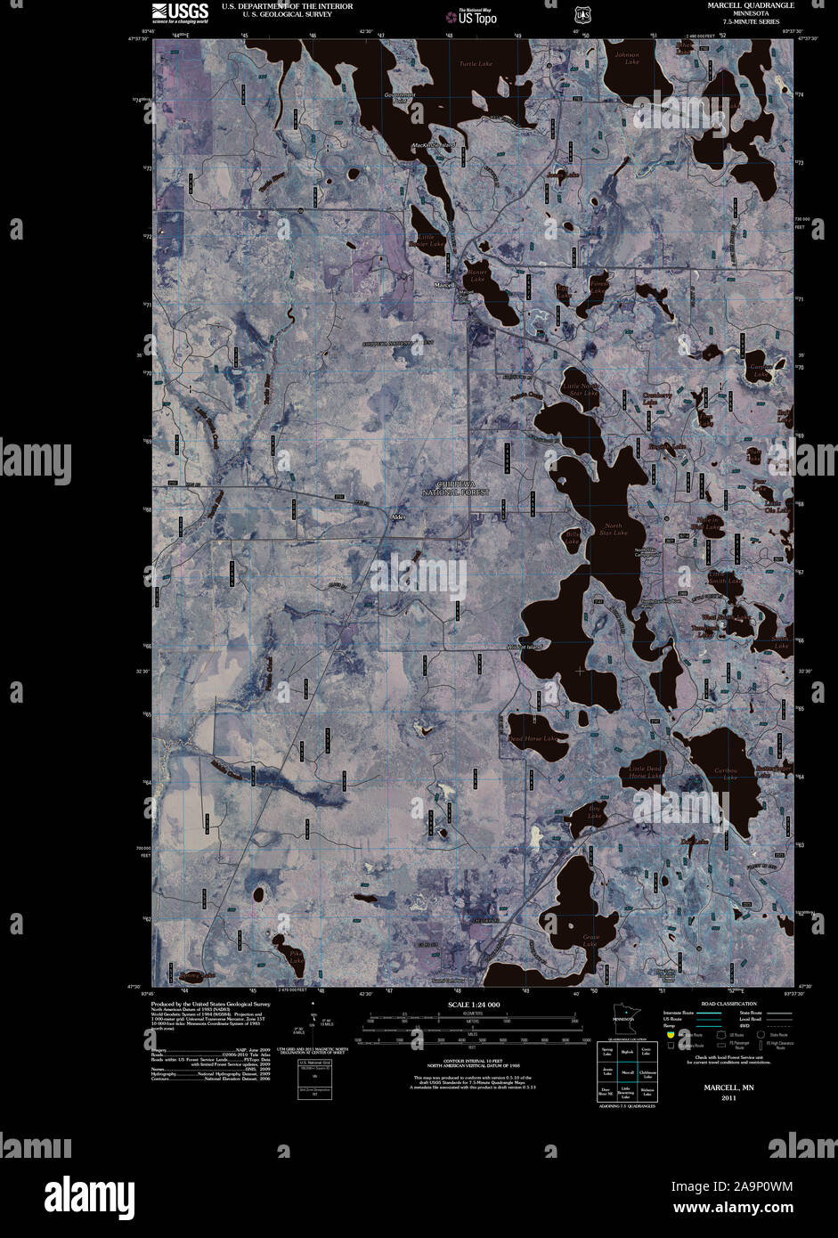Map of marcell minnesota hi-res stock photography and images - Alamy