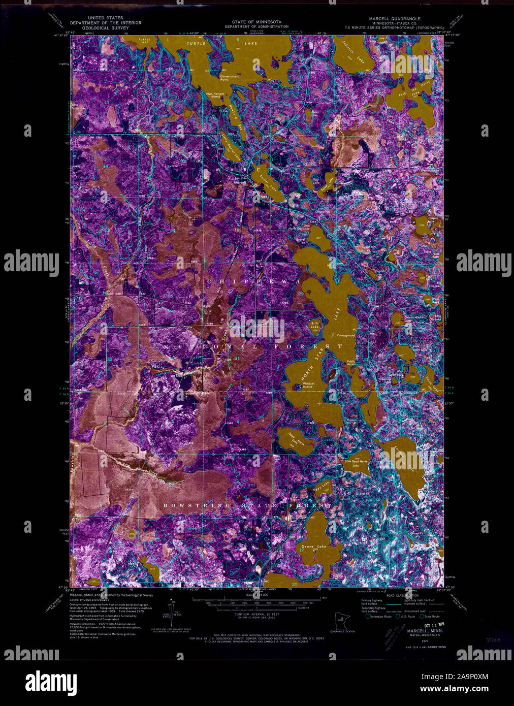 Marcell minnesota map hi-res stock photography and images - Alamy