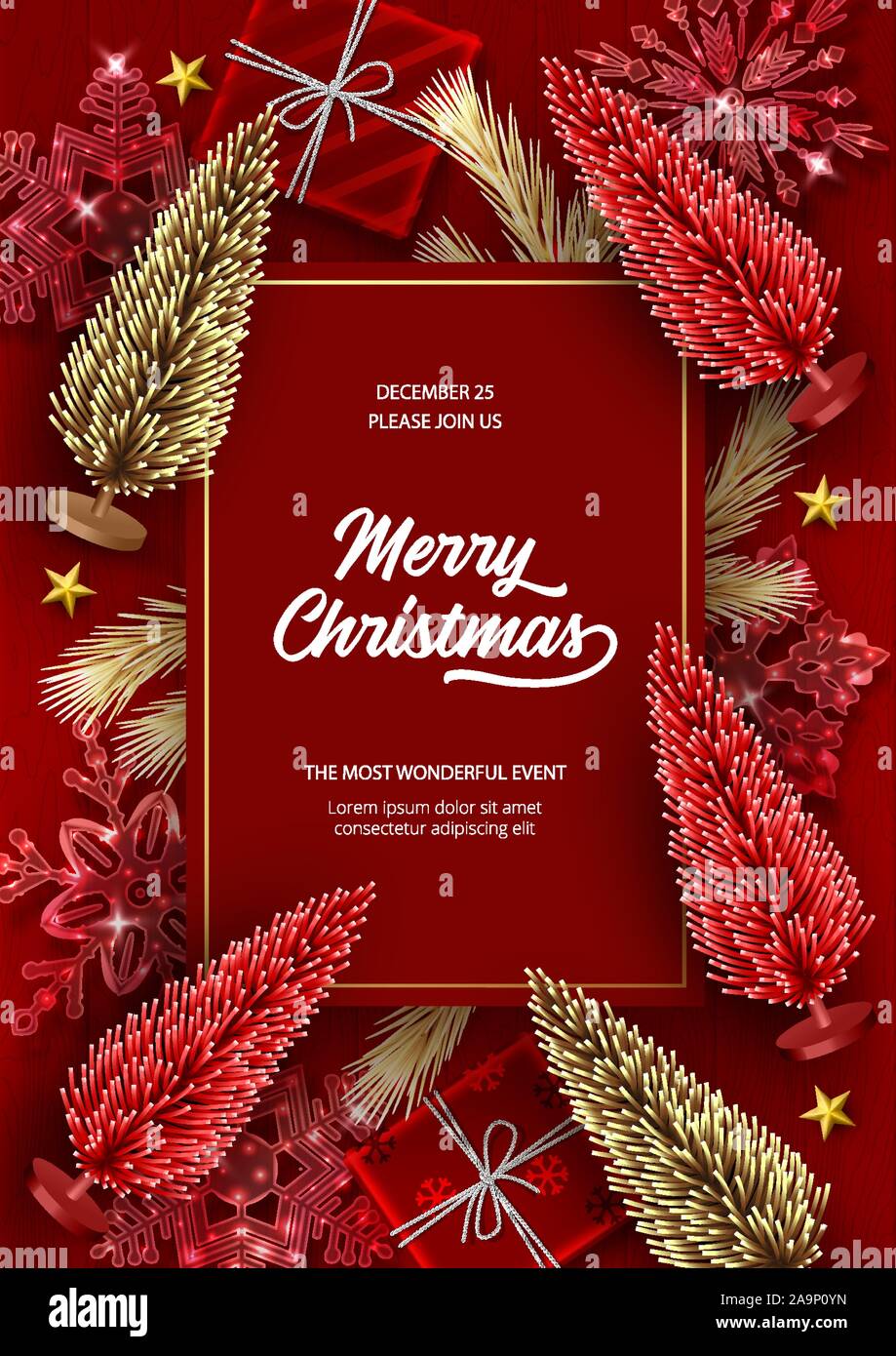 New year tree snowflake Stock Vector Images - Alamy