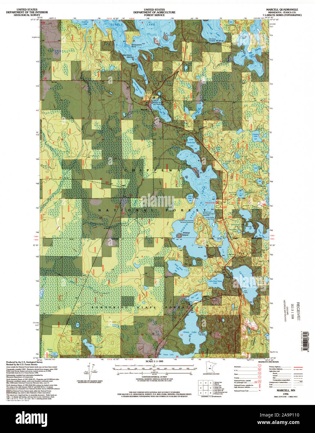 Map of marcell minnesota hi-res stock photography and images - Alamy