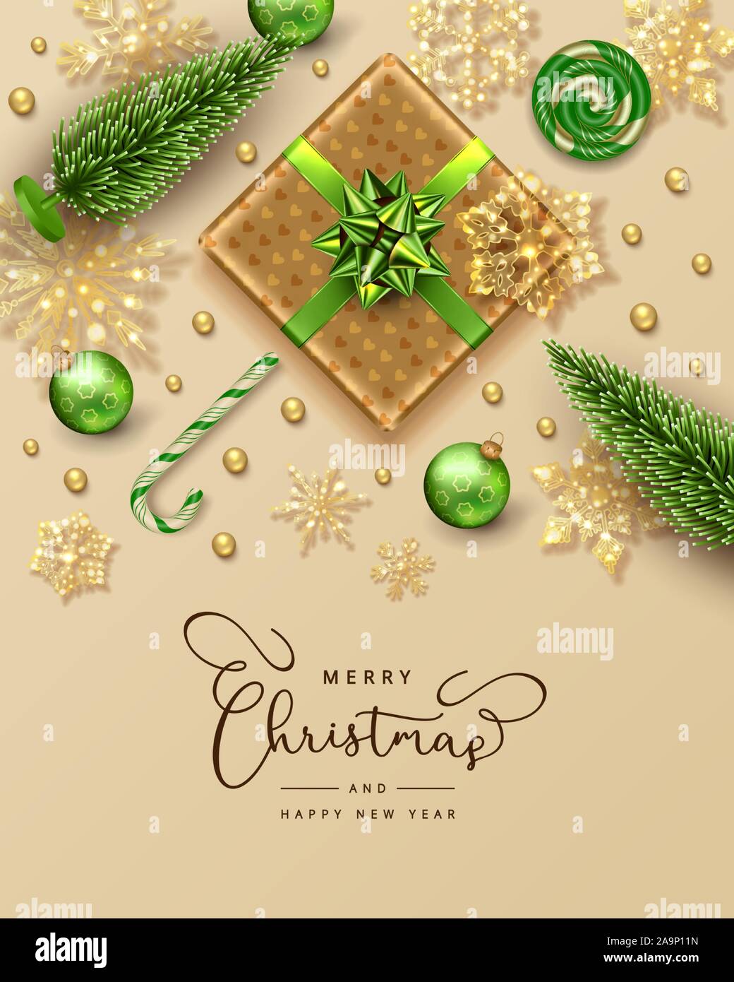 New year tree snowflake Stock Vector Images - Alamy