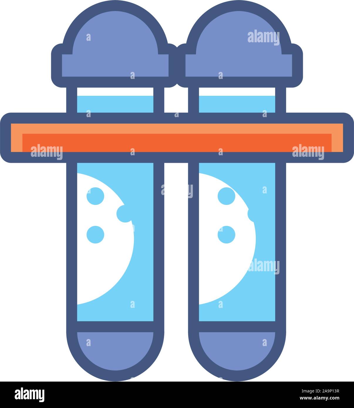 chemistry test tubes research fill style icon vector illustration Stock ...
