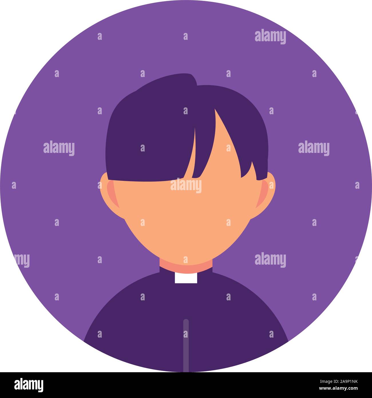 man priest religion , person flat design icon vector illustration Stock ...