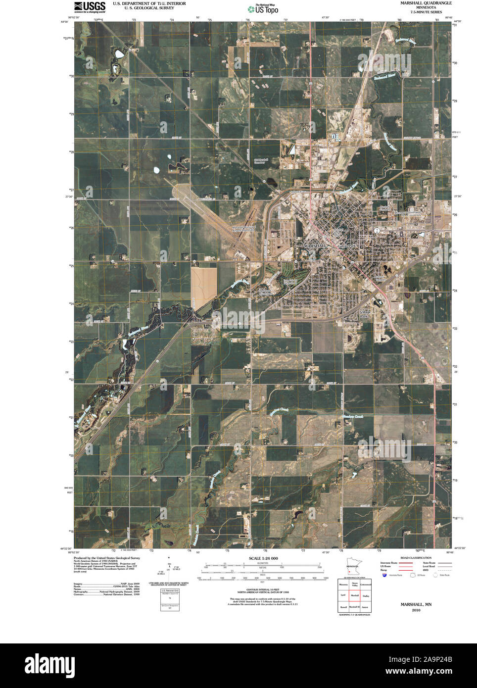 Map of marshall minnesota hi-res stock photography and images - Alamy