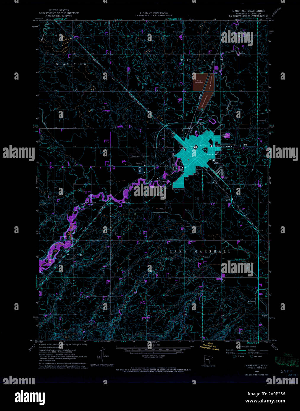 Map of marshall minnesota hi-res stock photography and images - Alamy