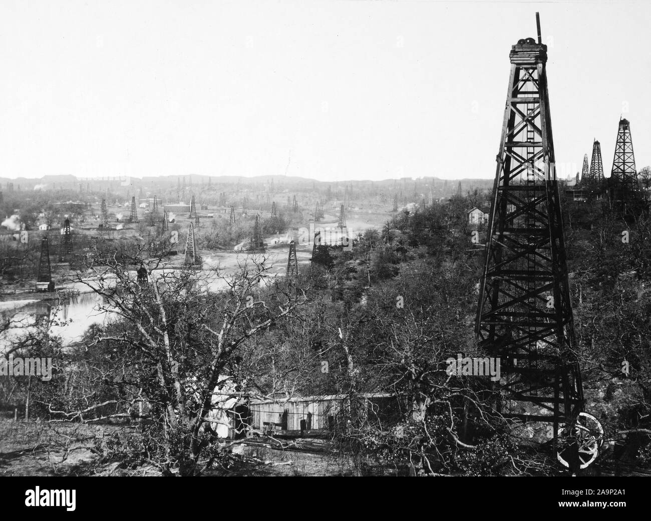 OIL AND GASOLINE FIELDS OF OKLAHOMA. Cushing Pool ca. 1918-1919 Stock ...