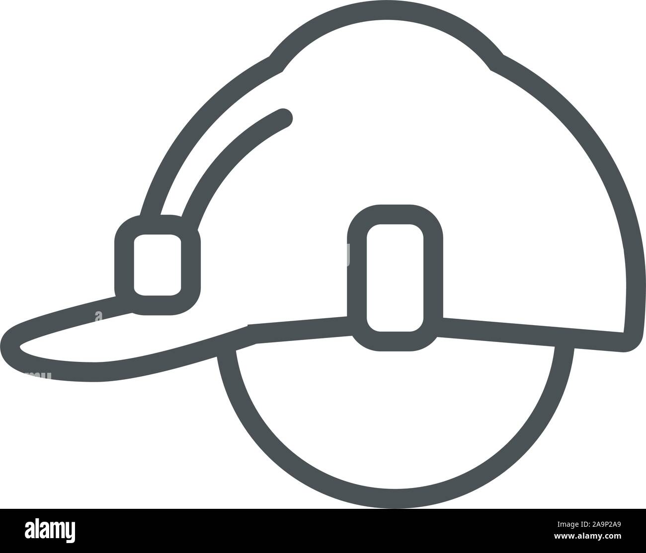helmet industrial protection safety line vector illustration Stock ...