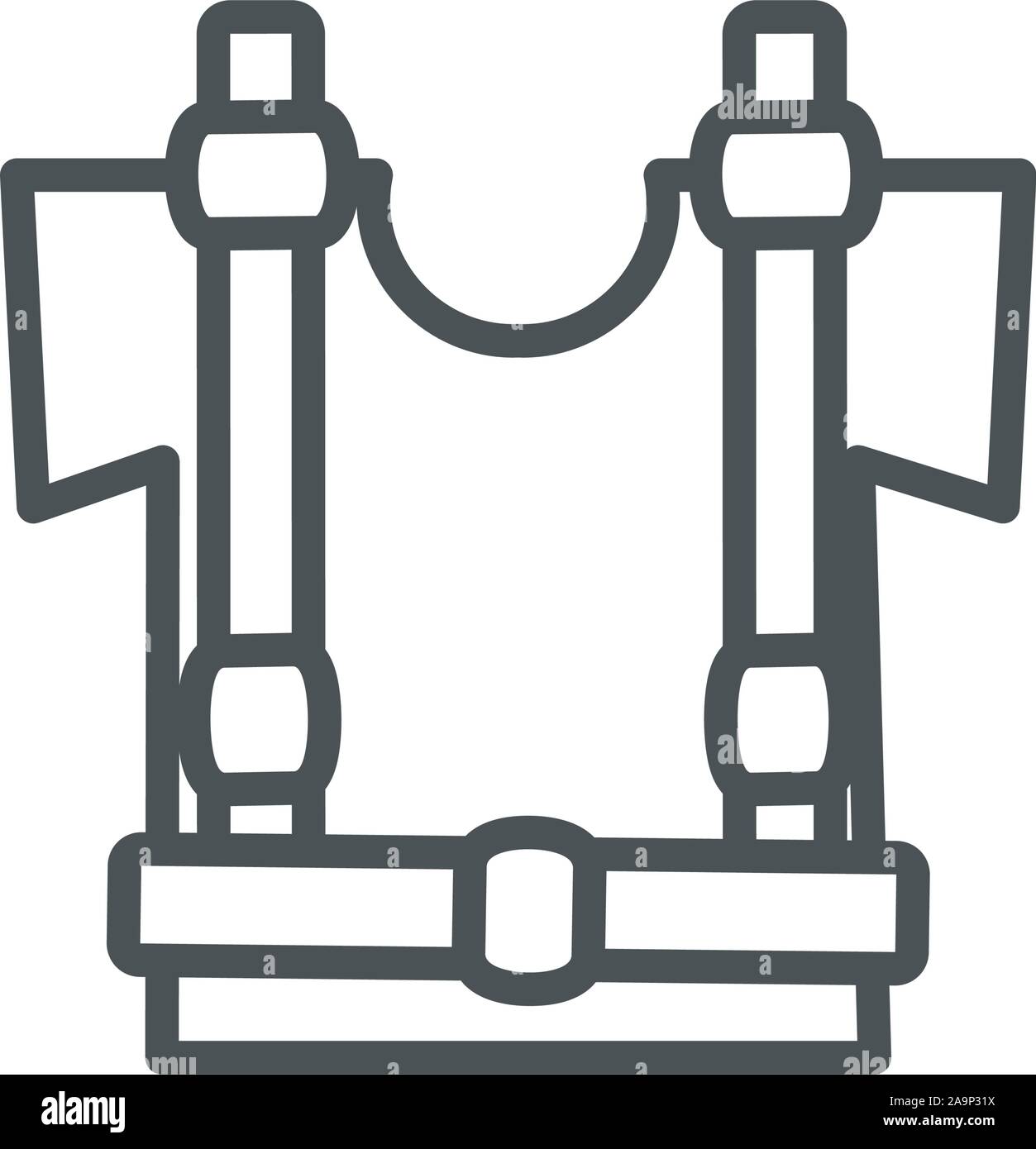 belt harness industrial protection safety line vector illustration ...