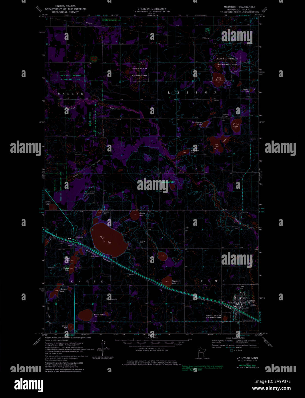 Mcintosh minnesota map hi-res stock photography and images - Alamy