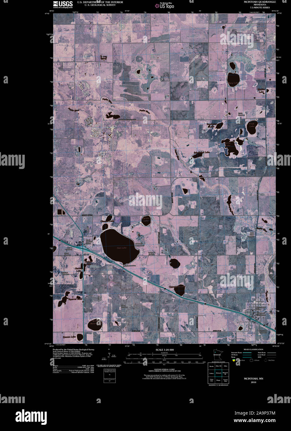 Mcintosh minnesota map hi-res stock photography and images - Alamy