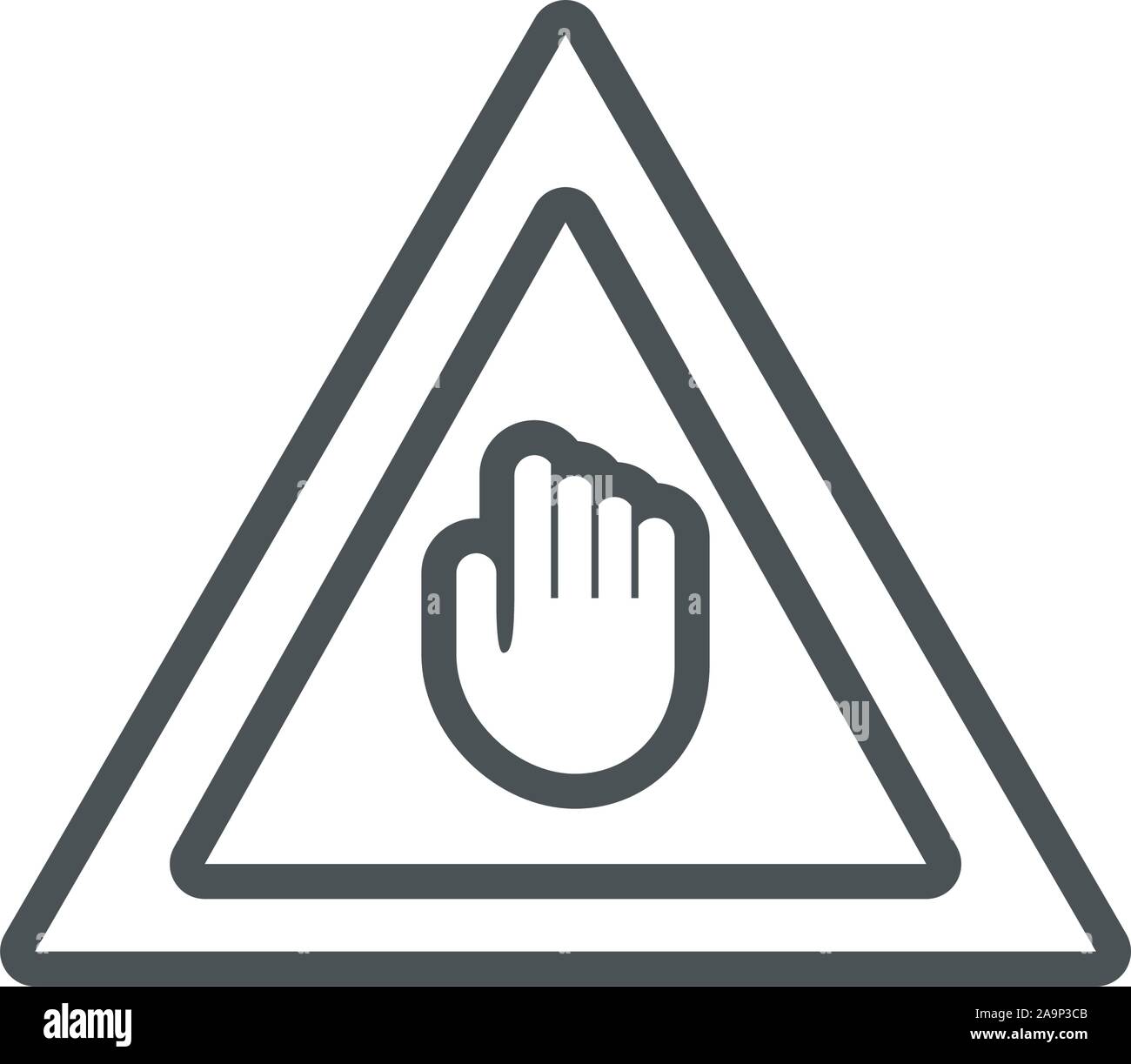 stop sign industrial protection safety line vector illustration Stock ...