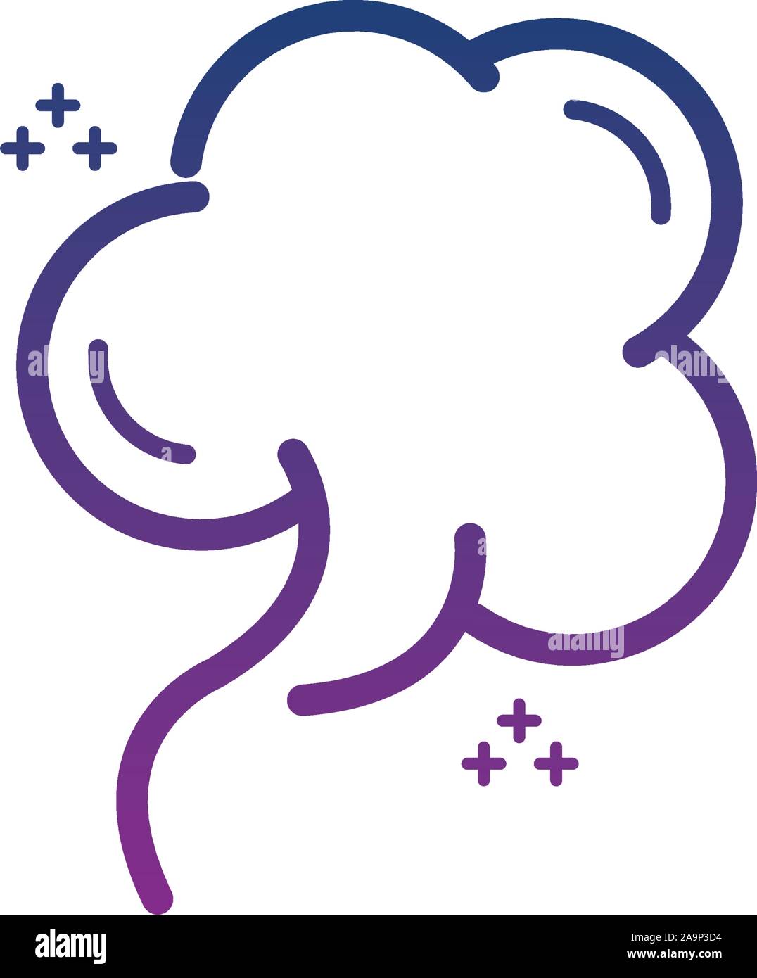 blows steam cloud smoke gradient icon illustration Stock Vector Image ...