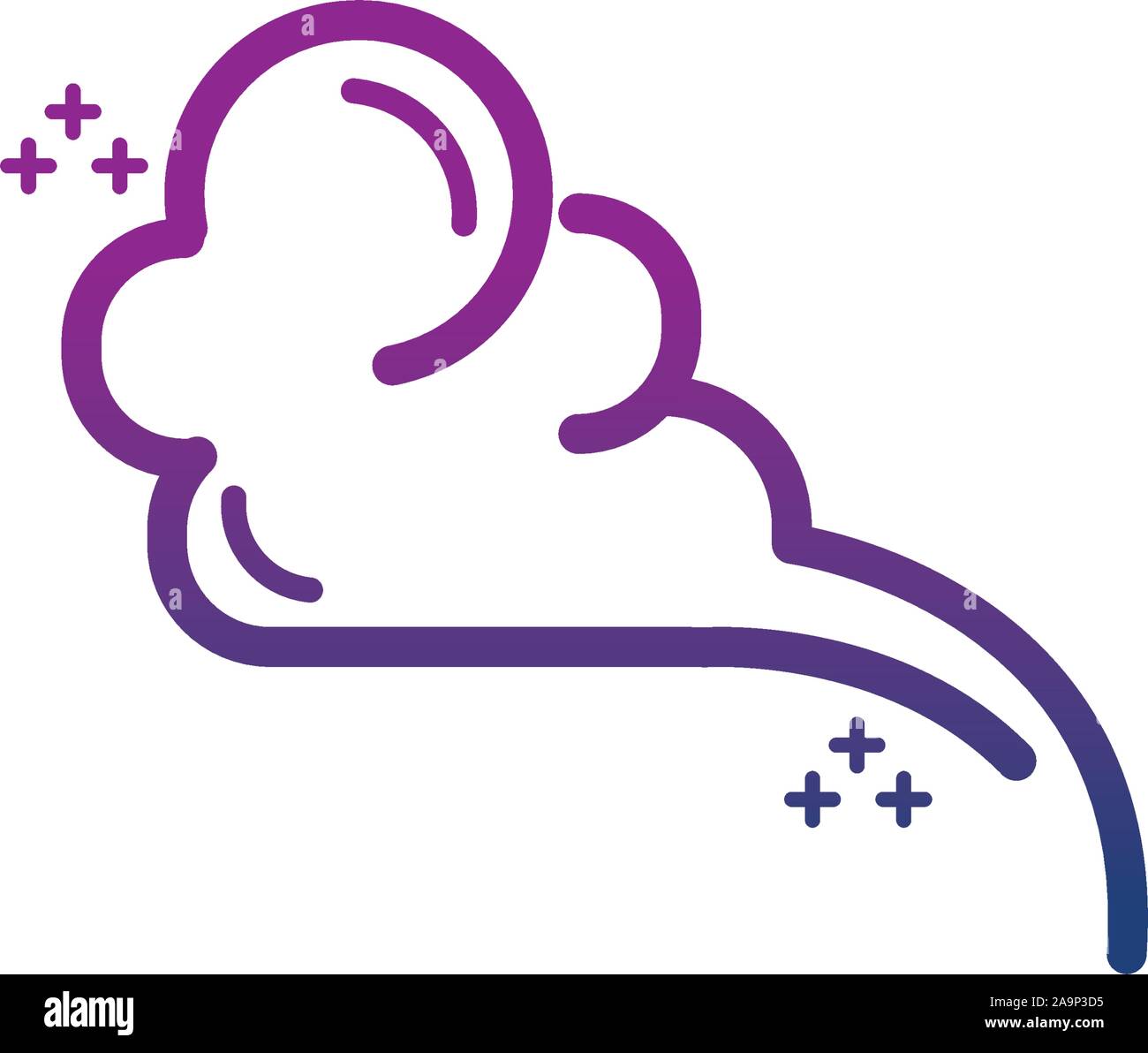 blows steam cloud smoke gradient icon illustration Stock Vector Image ...
