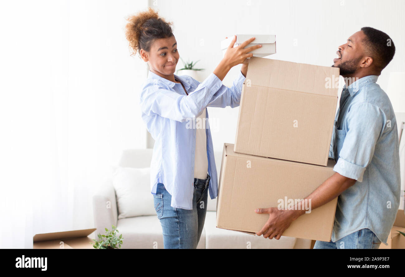Holding boxes stack moving home hi-res stock photography and images - Alamy