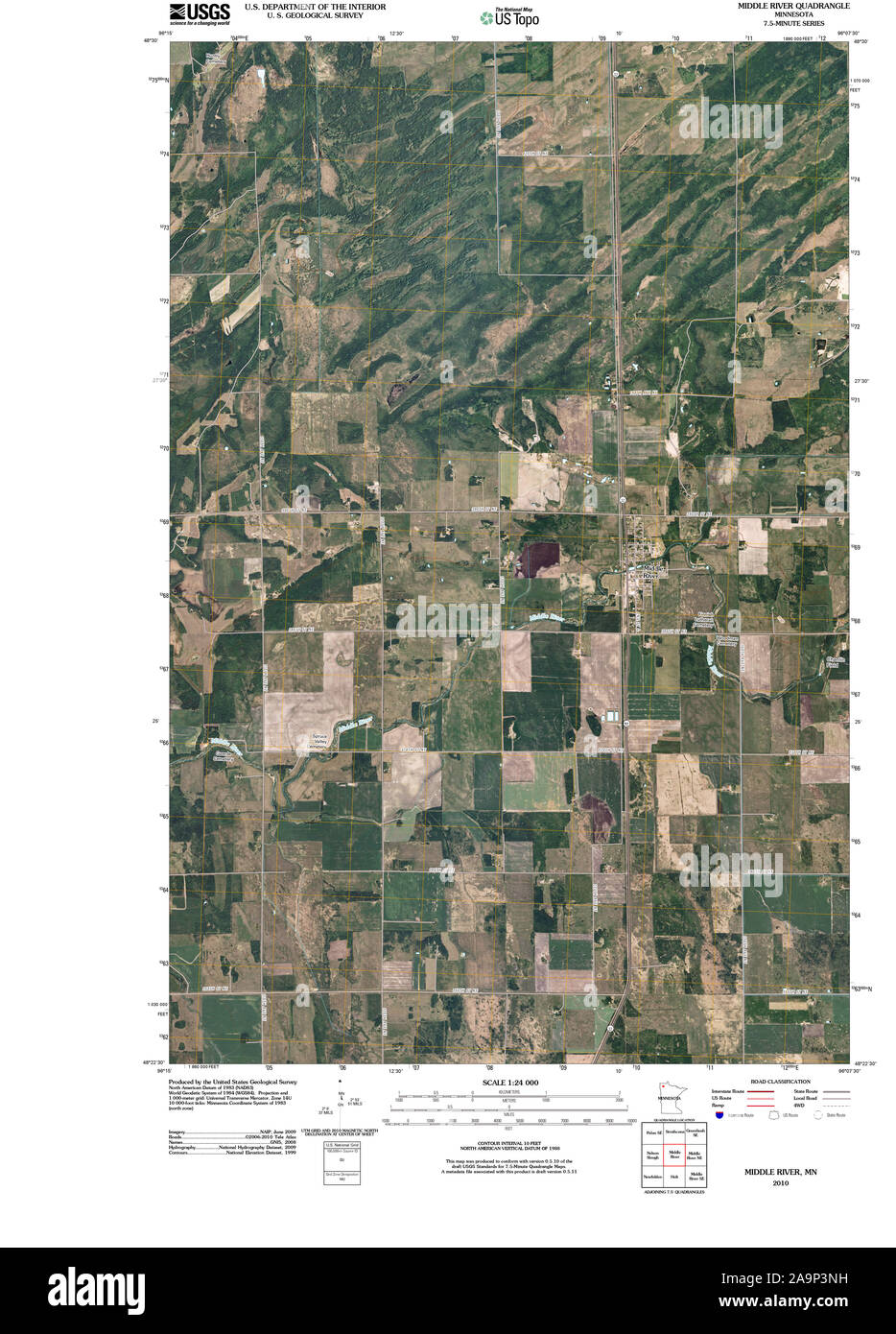 Middle river minnesota map hi-res stock photography and images - Alamy