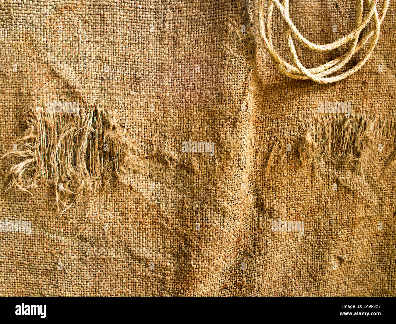 Old dirty hessian sack bag hi-res stock photography and images - Alamy