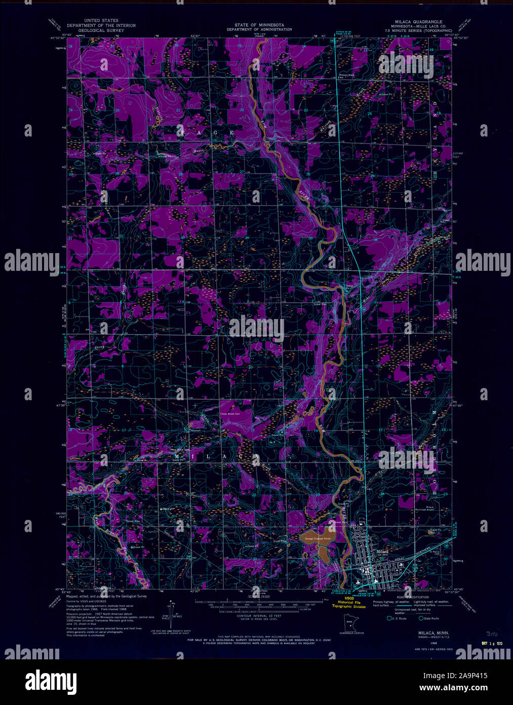Map of milaca hi-res stock photography and images - Alamy