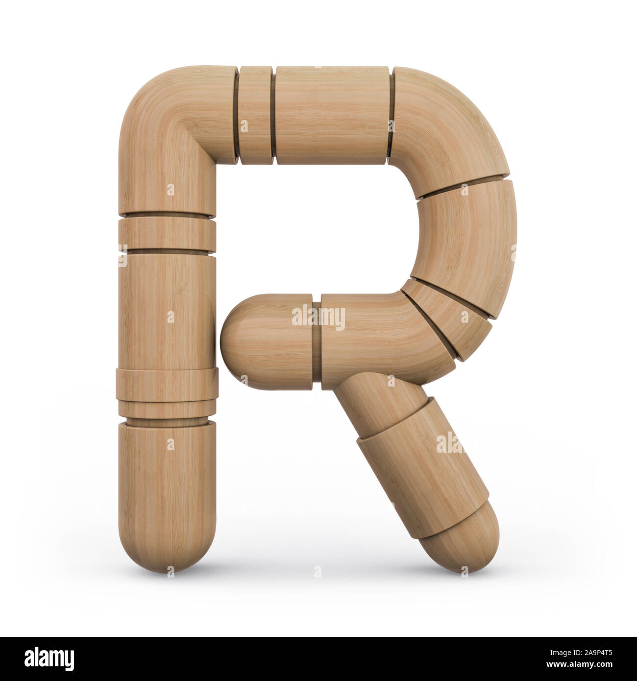 Capital letter R. Uppercase. Wooden futuristic font. Carved alphabet ...