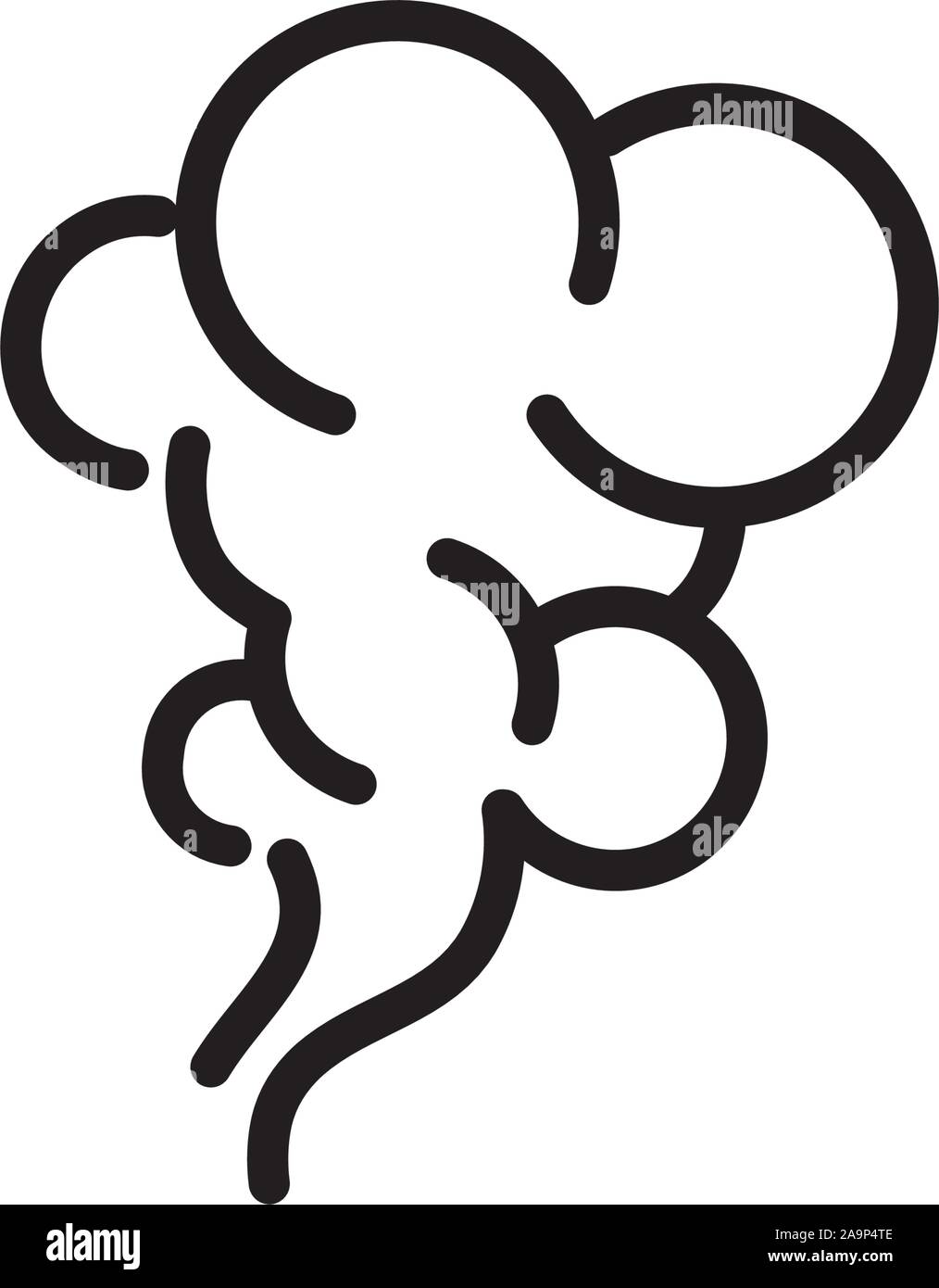 blows steam cloud comic smoke line style illustration Stock Vector ...