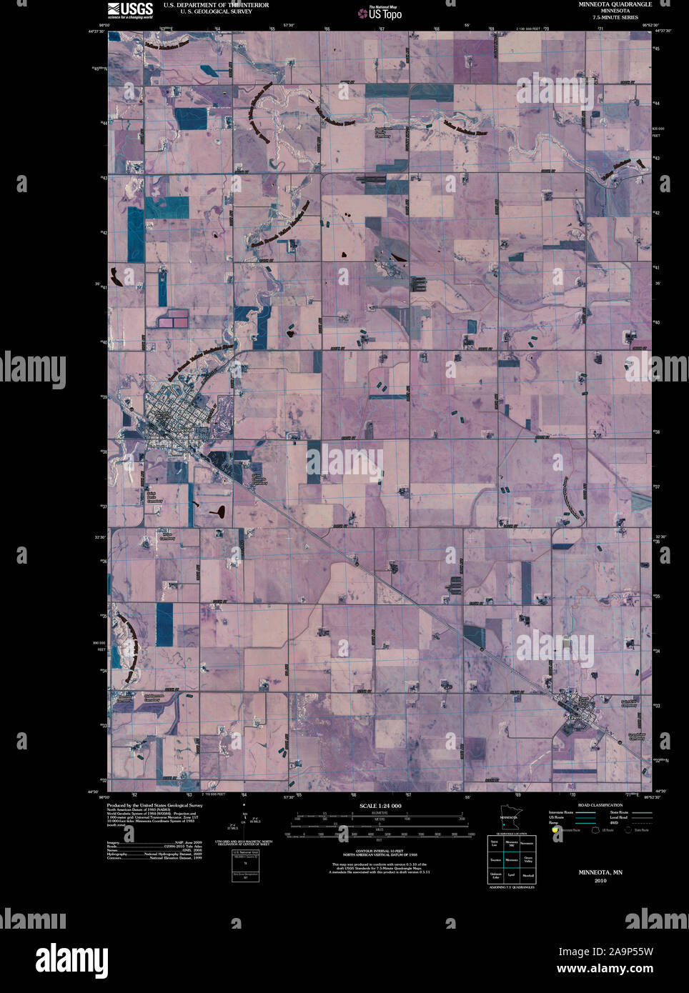 Minneota map hi-res stock photography and images - Alamy