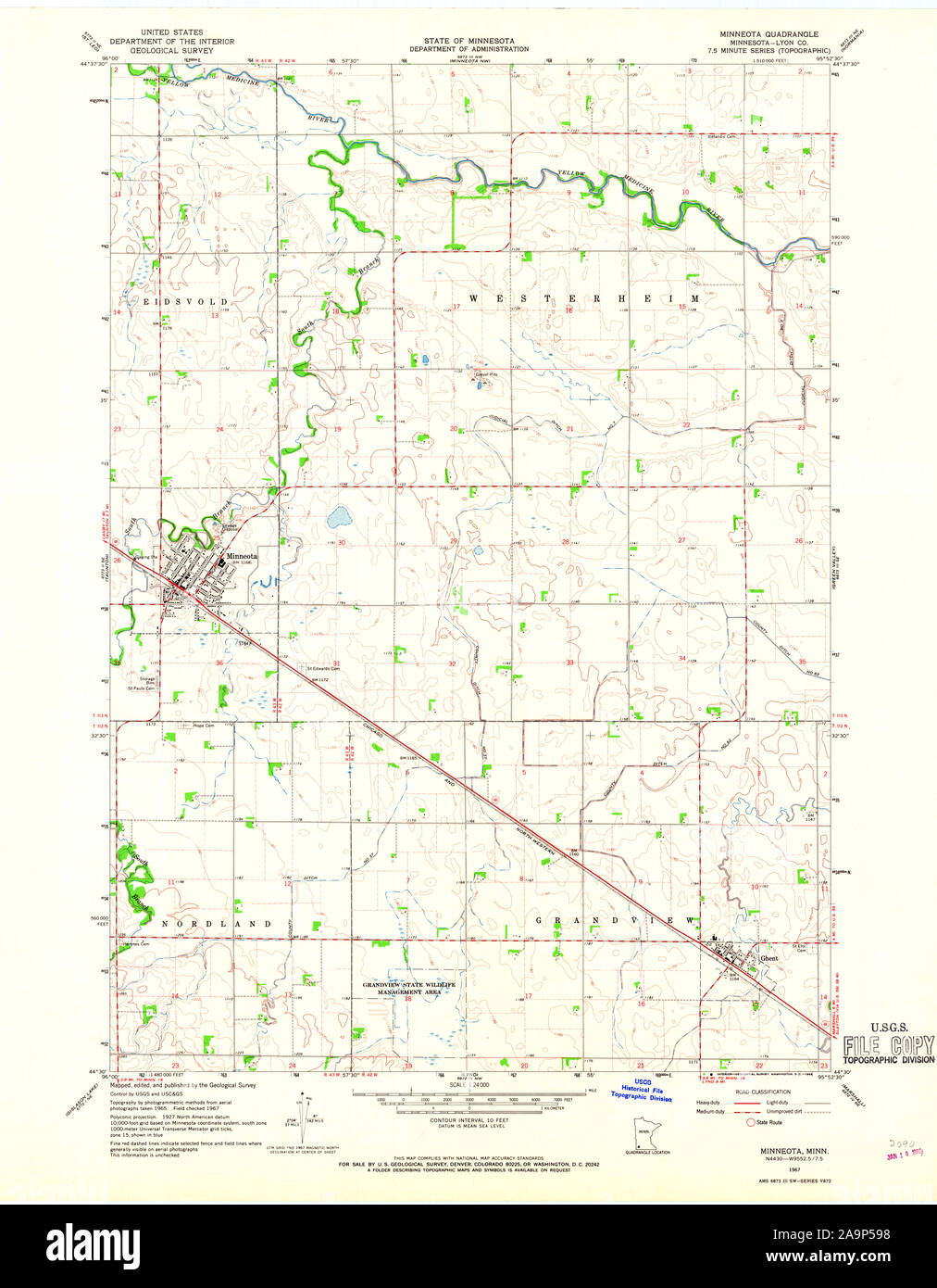 Minneota map hi-res stock photography and images - Alamy