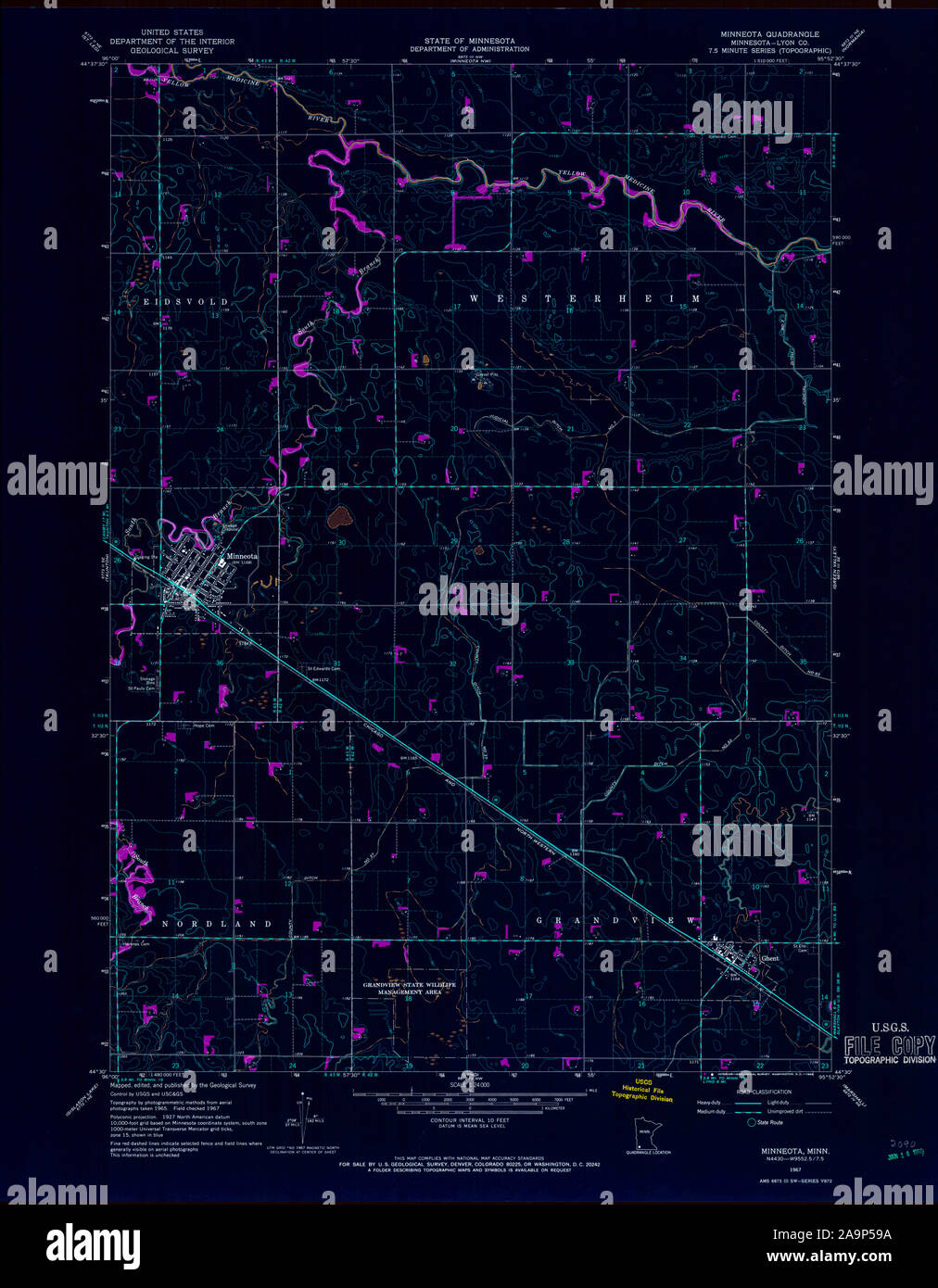 Minneota map hi-res stock photography and images - Alamy