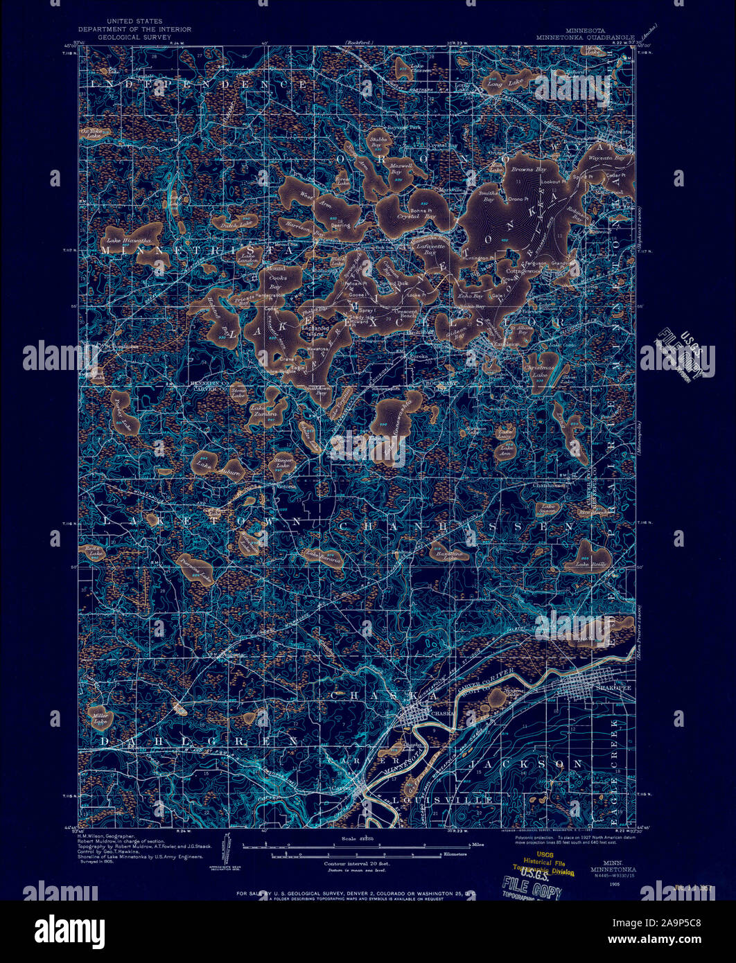 Minnetonka map hi-res stock photography and images - Alamy