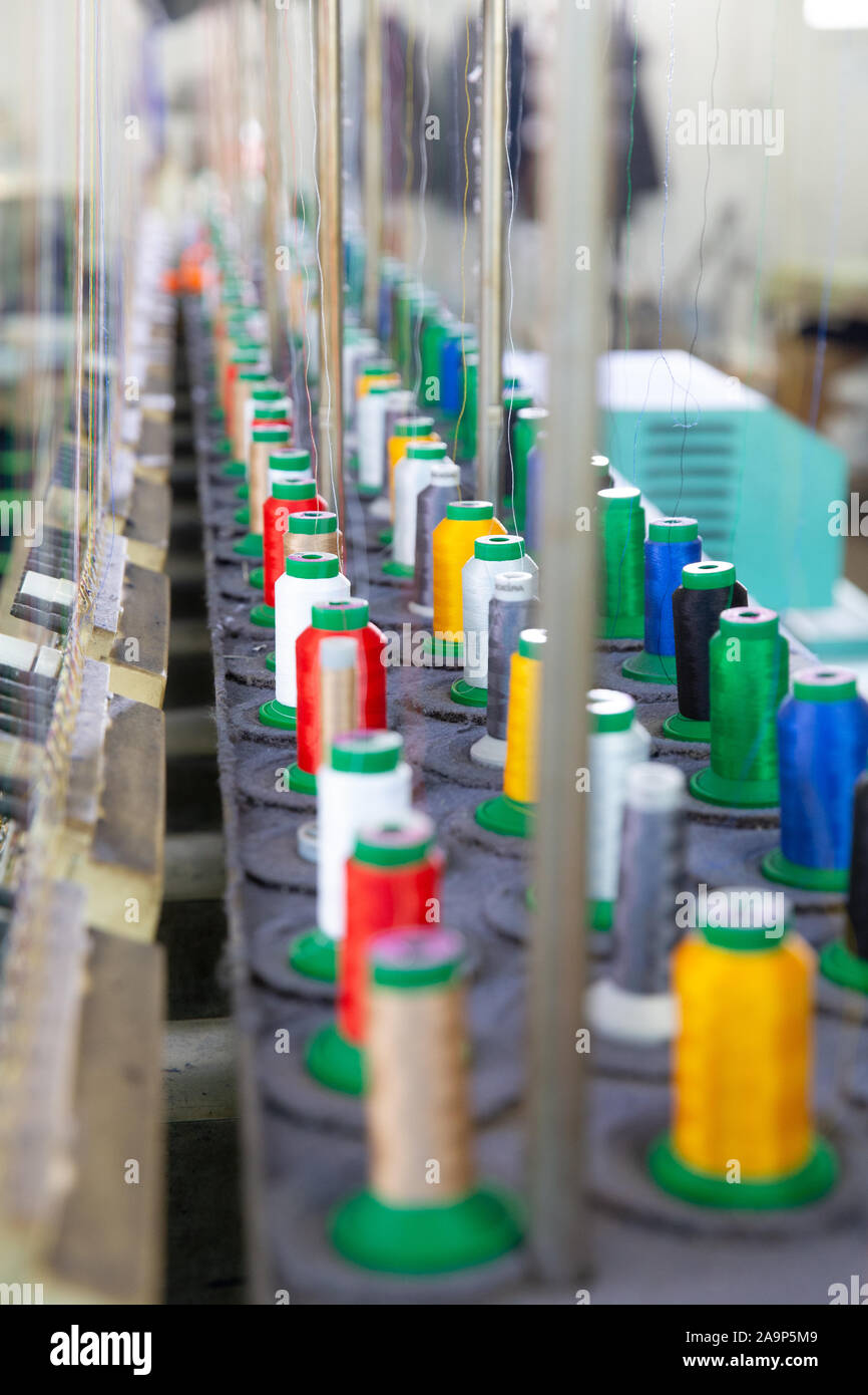 Industrial sewing machine spools hi-res stock photography and images ...