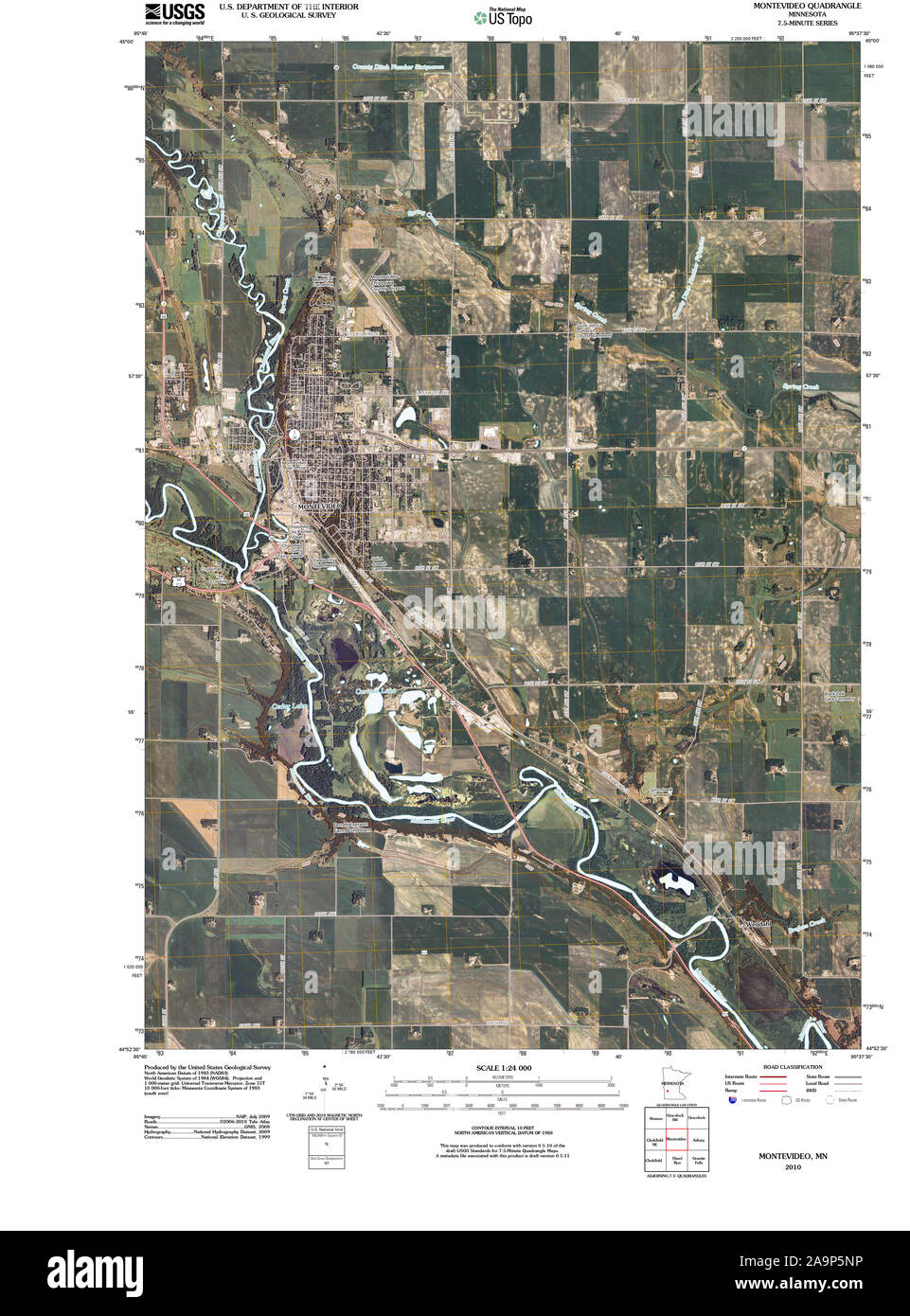 Map of montevideo minnesota Cut Out Stock Images & Pictures - Alamy