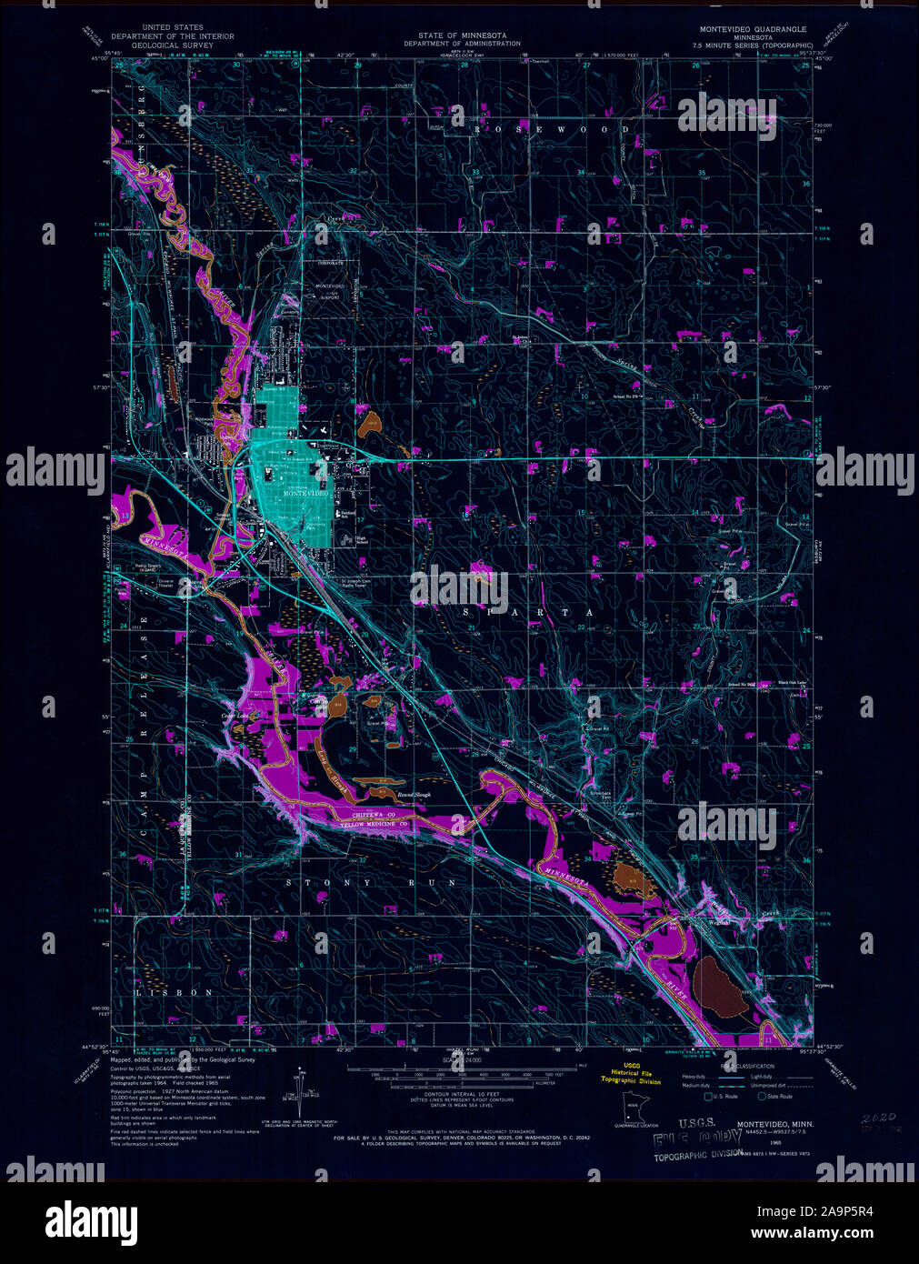 Map of montevideo minnesota hi-res stock photography and images - Alamy