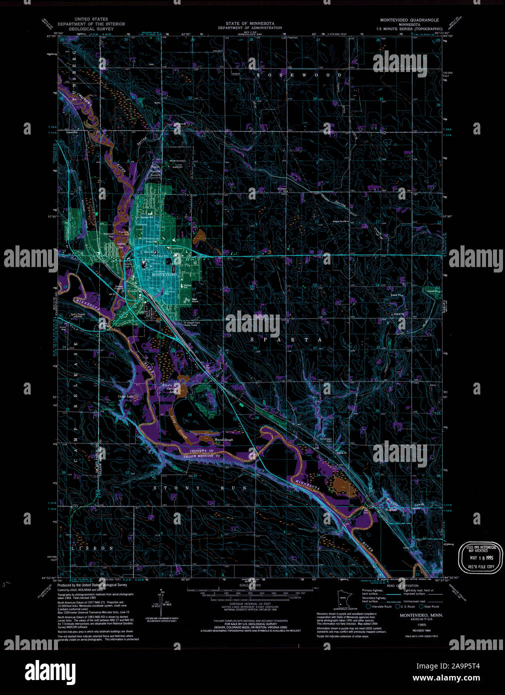 Montevideo minnesota map hi-res stock photography and images - Alamy